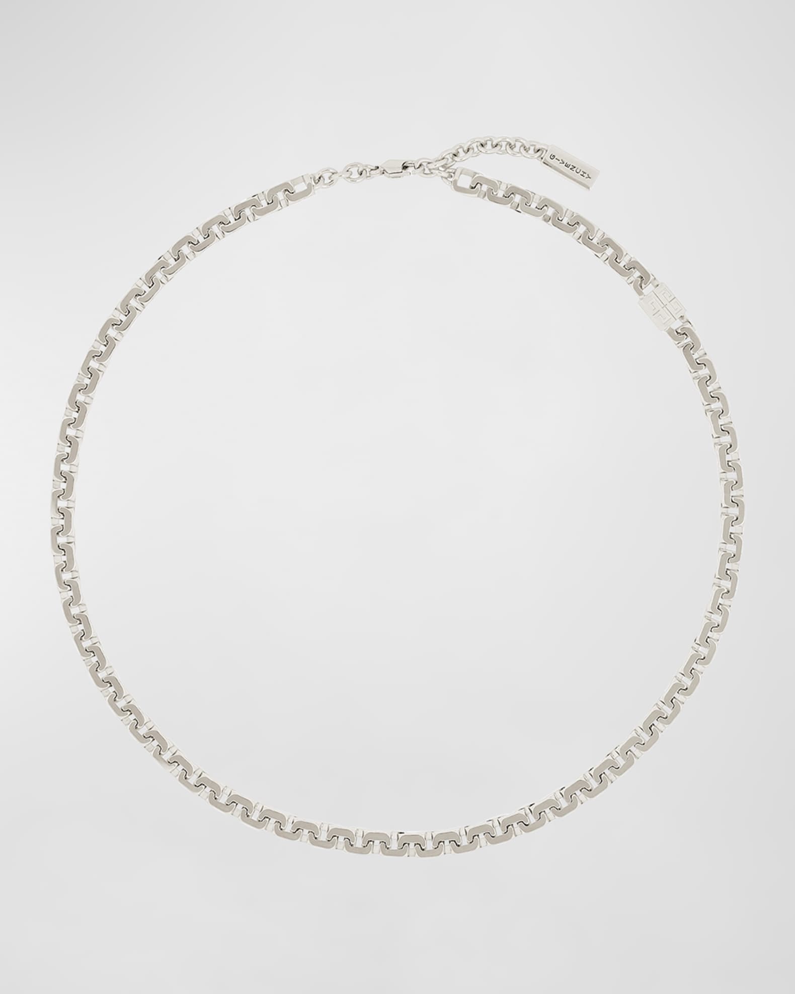 Givenchy Men's Silvertone Short G-Chain Necklace | Neiman Marcus