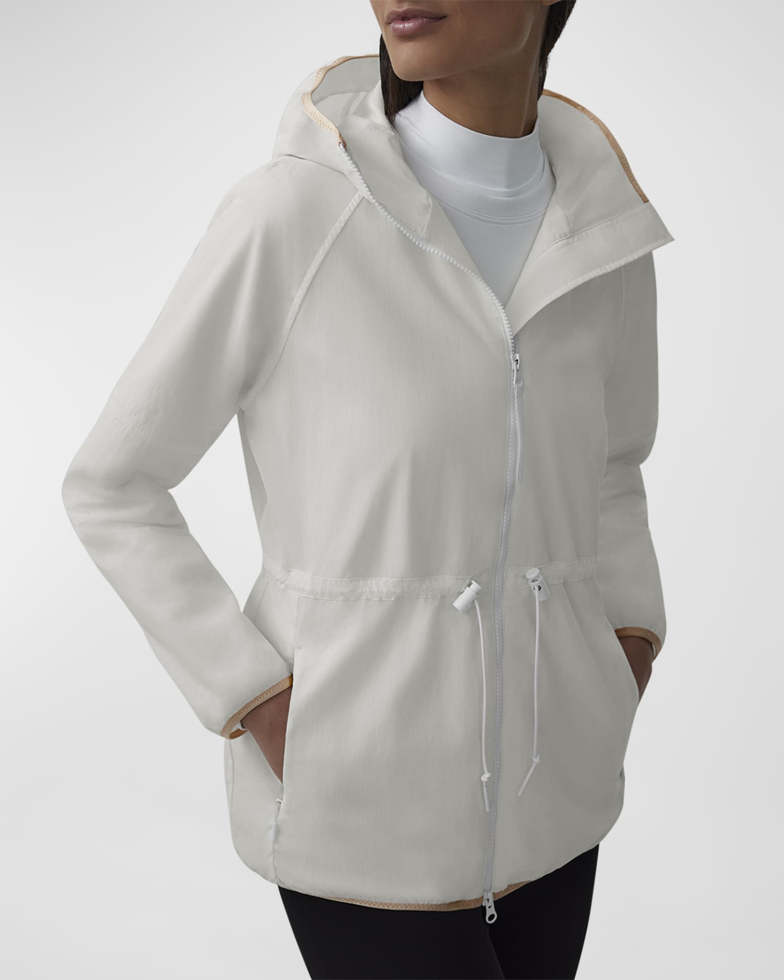 Canada Goose Lundell Hooded Jacket with Drawcord Waist | Neiman Marcus
