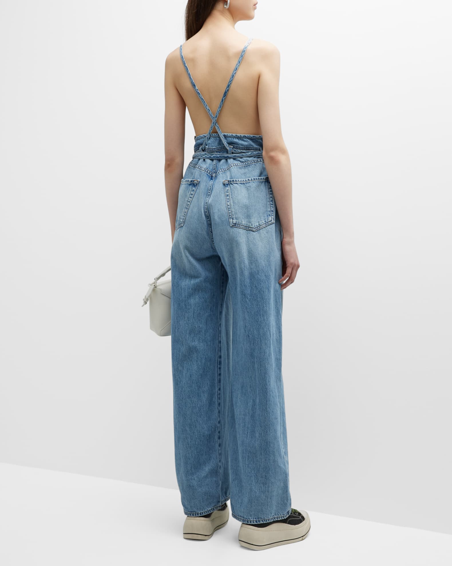 Citizens of Humanity Mallory Self-Tie Denim Overalls | Neiman Marcus