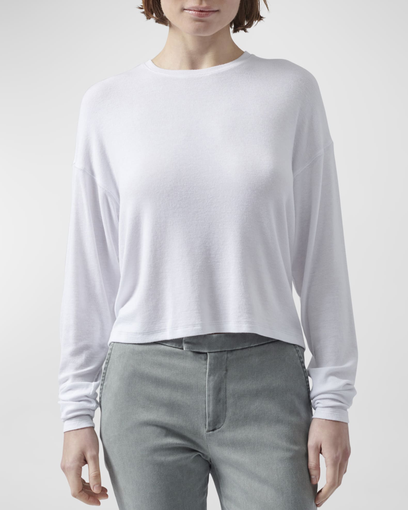 ATM Anthony Thomas Melillo Long-Sleeve Boxy Tee | Neiman Marcus