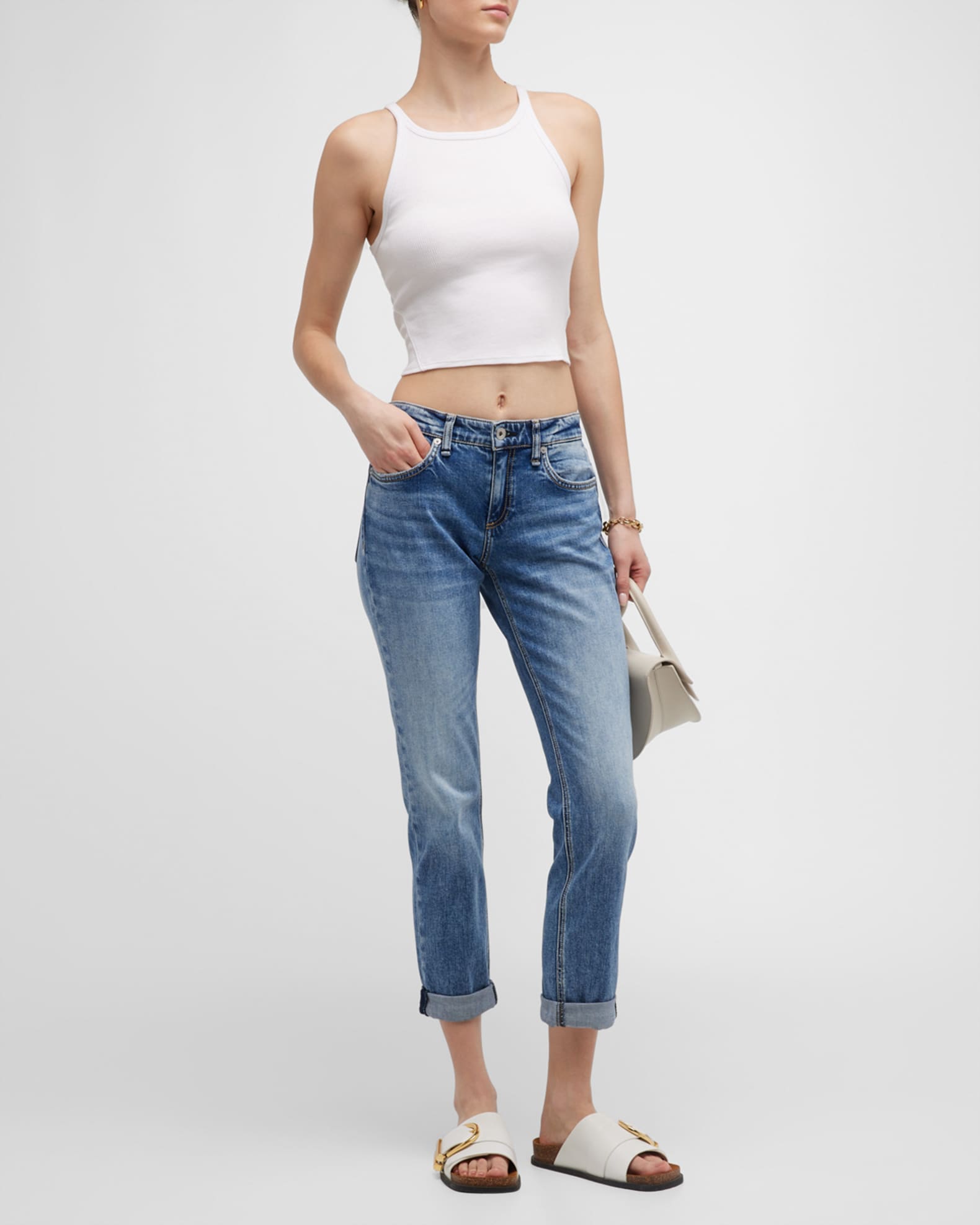 Rag & Bone Dre Low-Rise Slim Boyfriend Jeans | Neiman Marcus