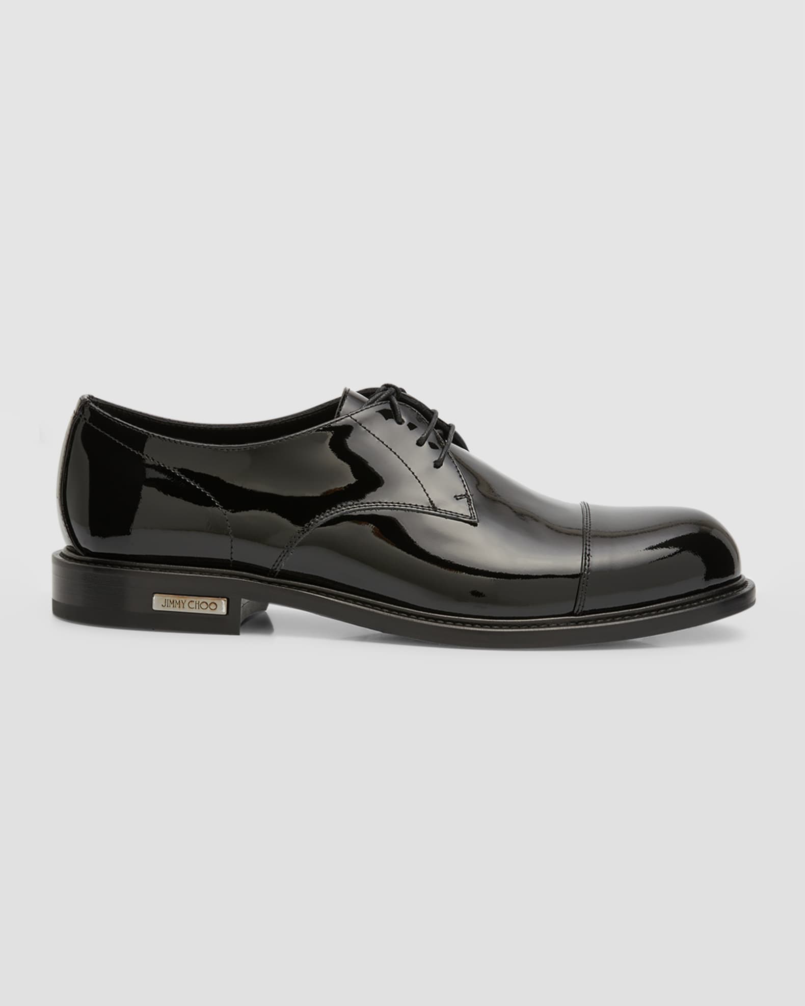Jimmy Choo Men's Ray Patent Leather Derby Shoes | Neiman Marcus