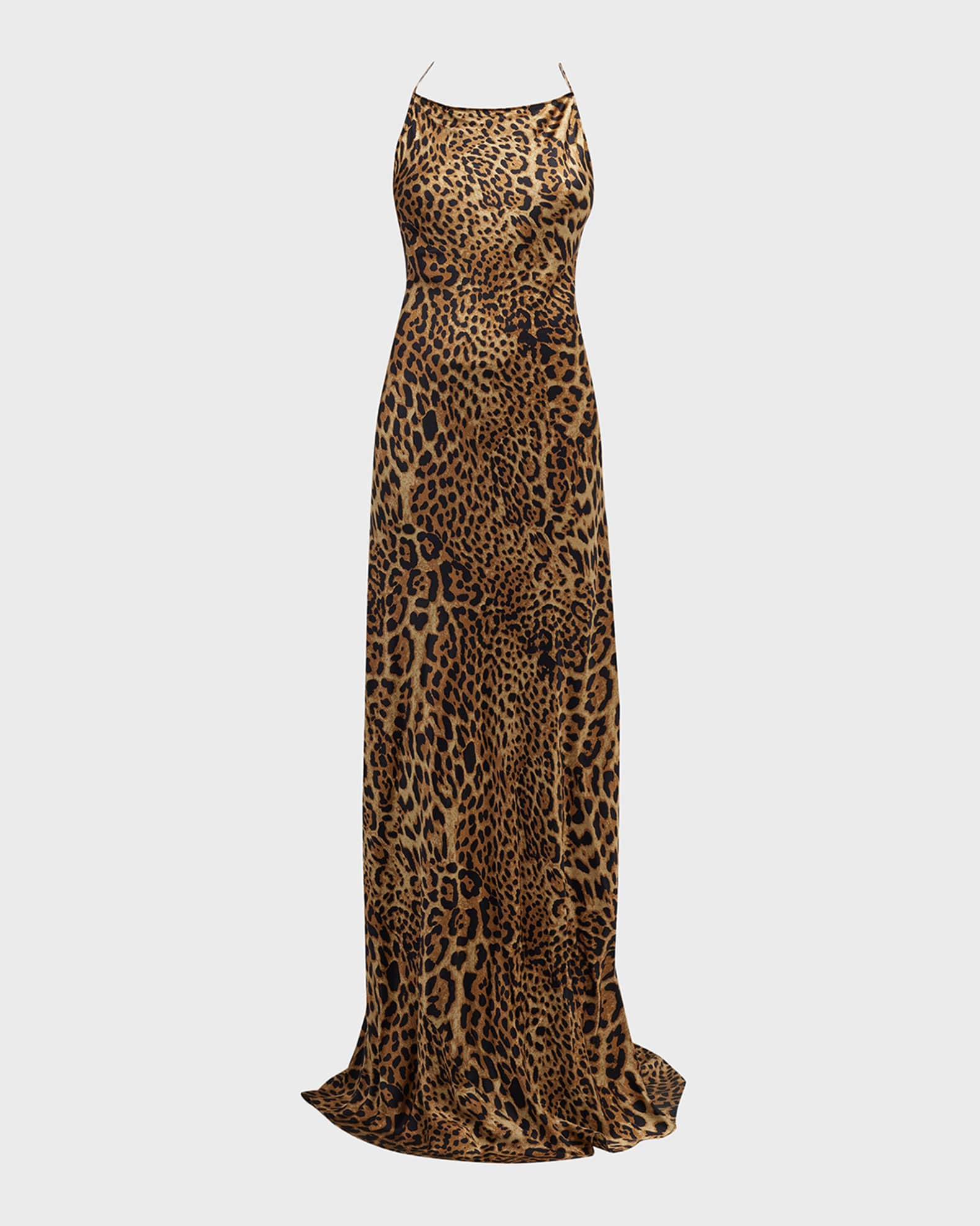 Nili Lotan Elizabeth Leopard Print Silk Gown | Neiman Marcus