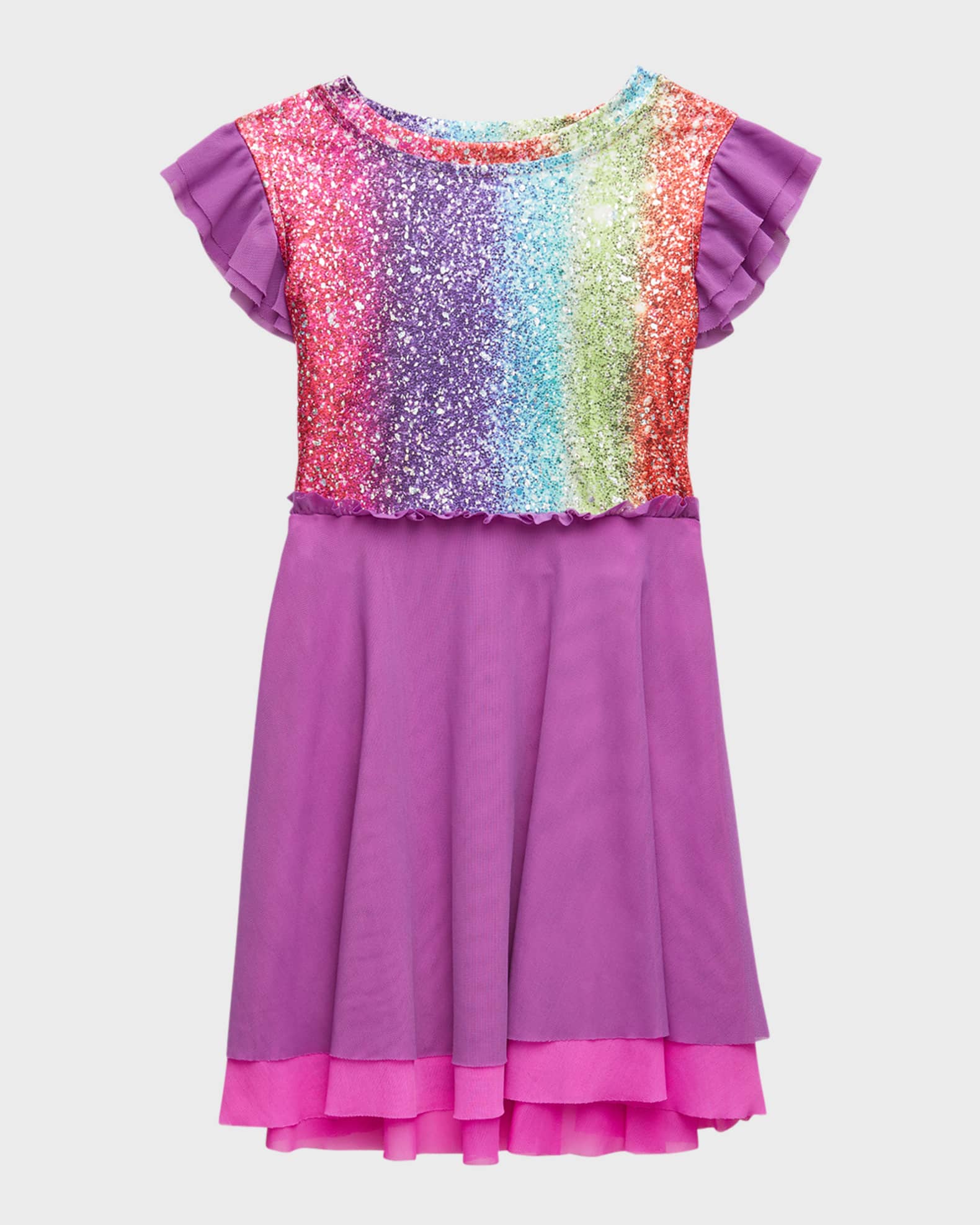 Girl's Rainbow Glitter Princess Dresses | Neiman Marcus
