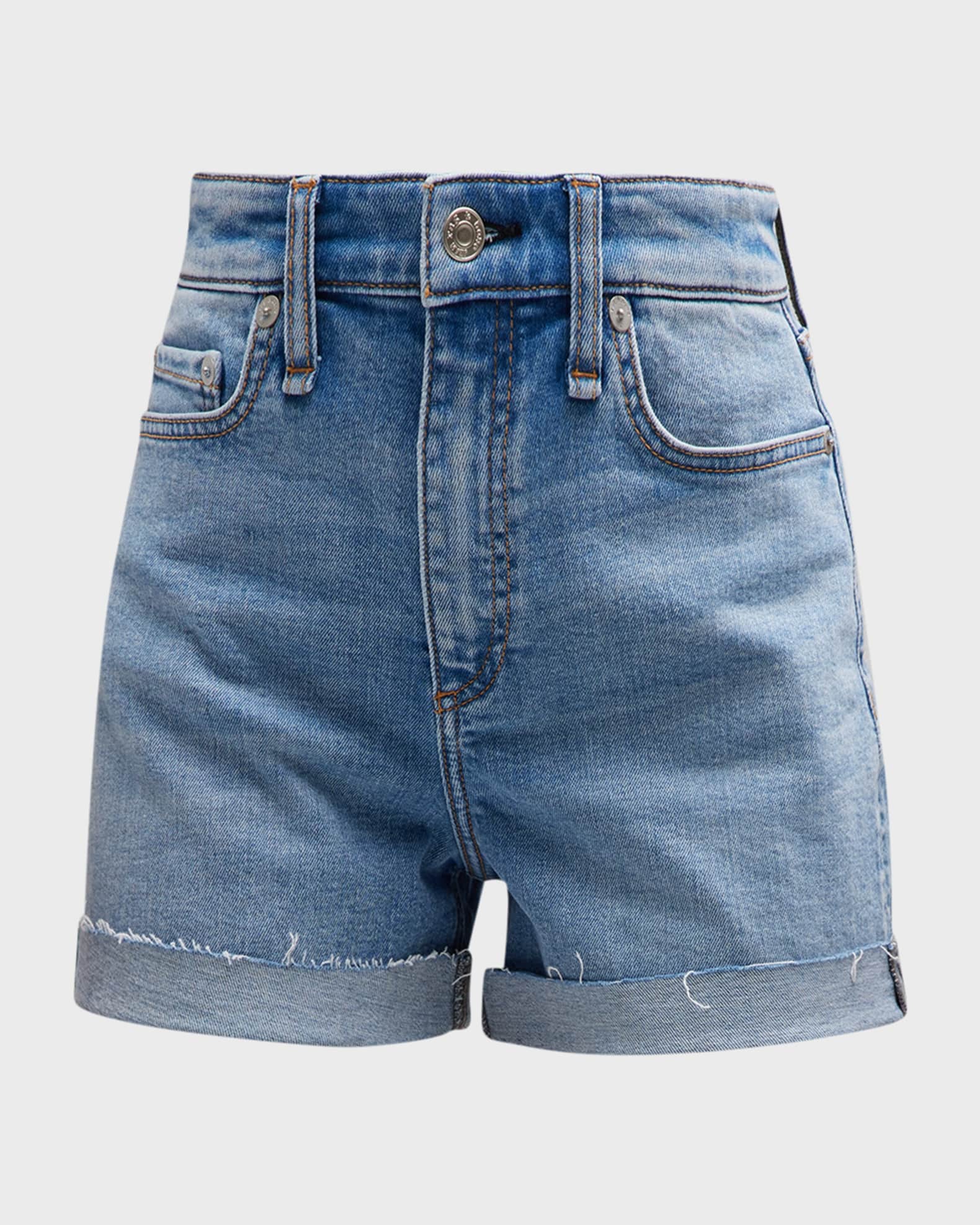 Rag & Bone Nina High Rise Cuffed Denim Shorts | Neiman Marcus