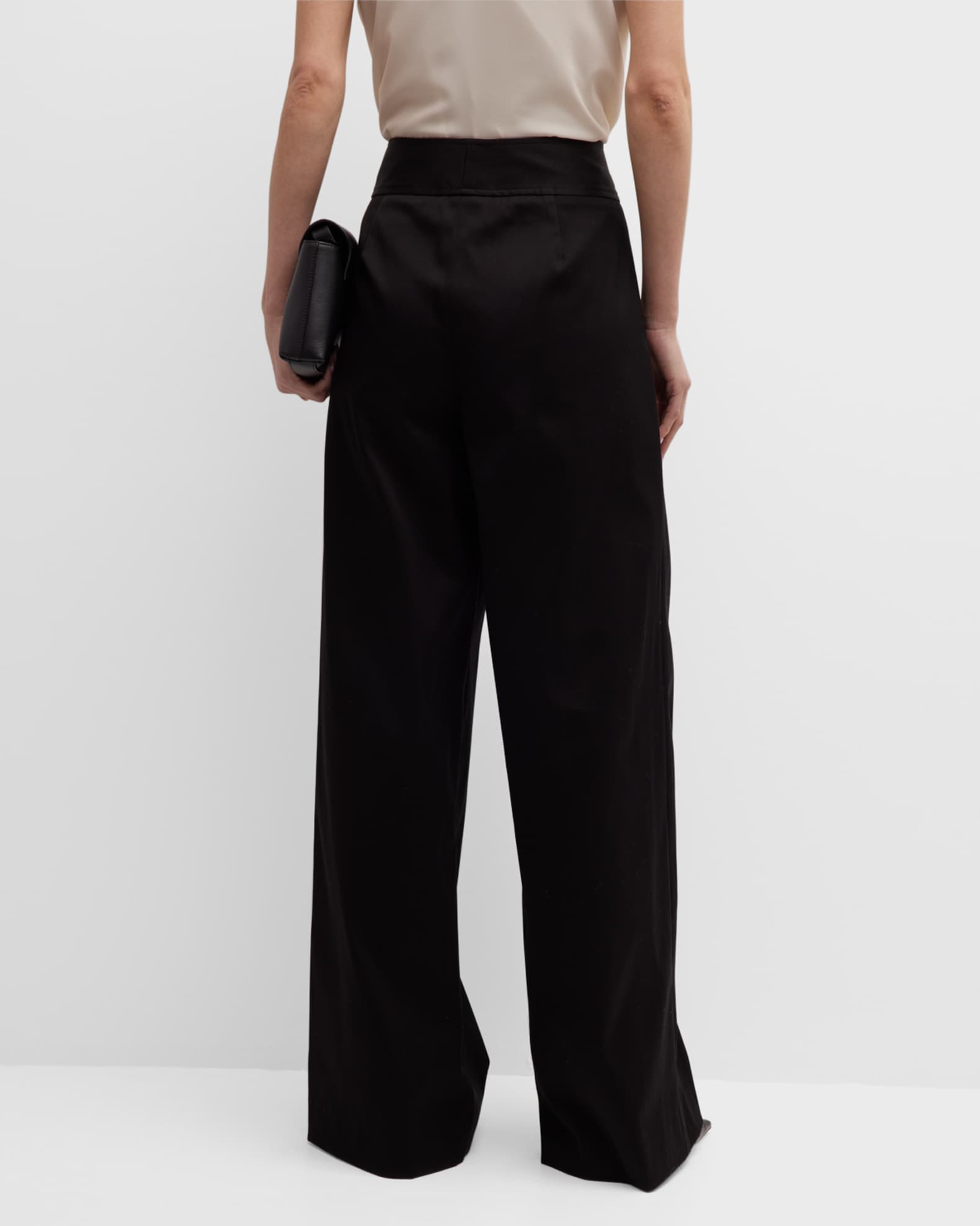 Brandon Maxwell Noah Pleated Wide-Leg Trousers | Neiman Marcus