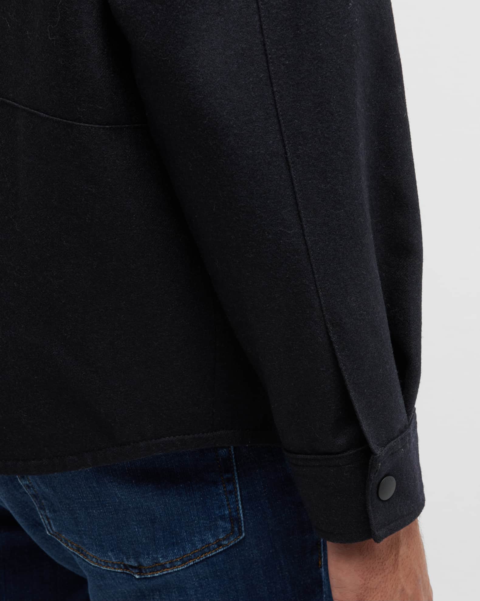 FRAME Men's Modern Flannel Full-Zip Overshirt | Neiman Marcus