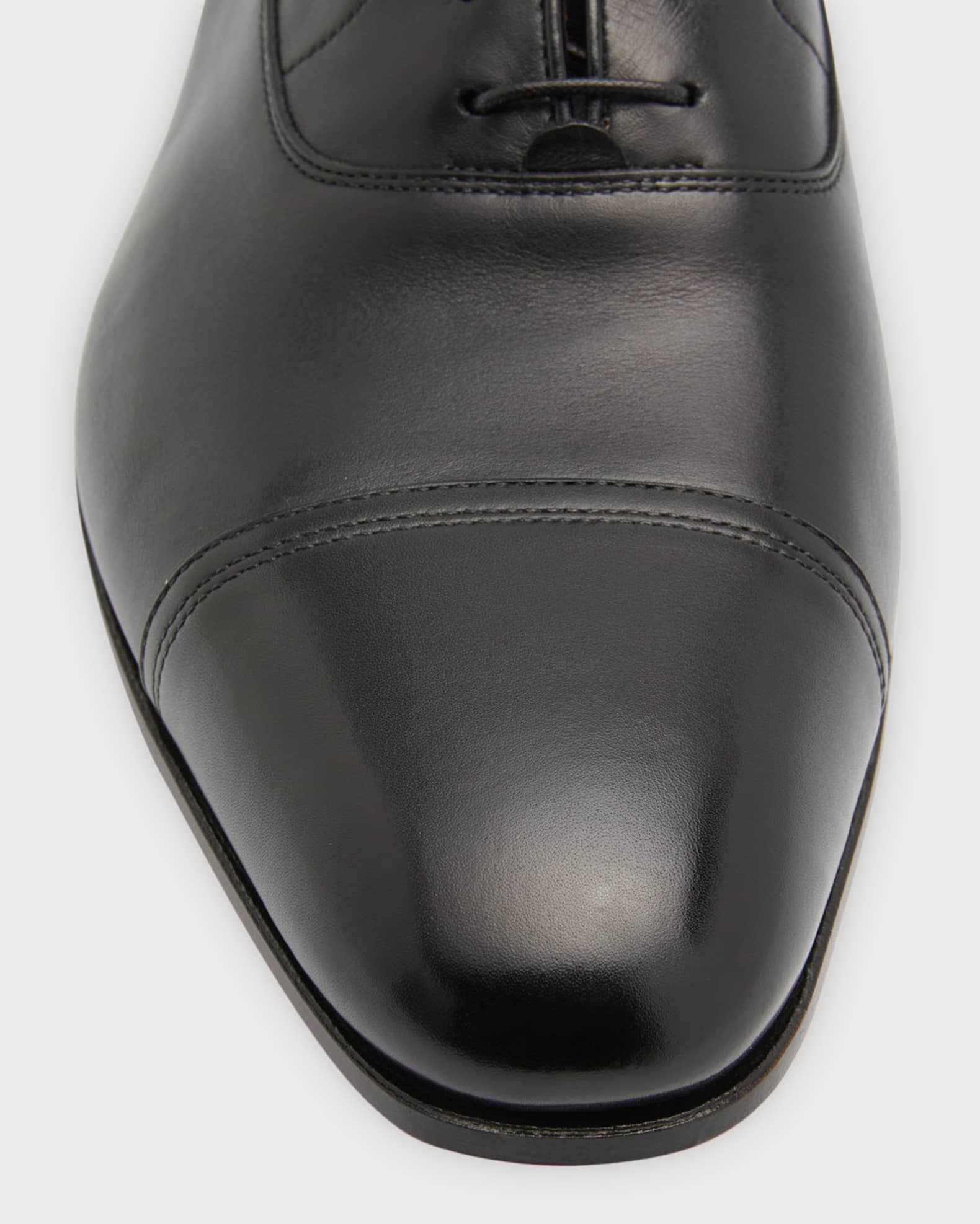 Santoni Men's Dole Cap Toe Leather Oxfords | Neiman Marcus