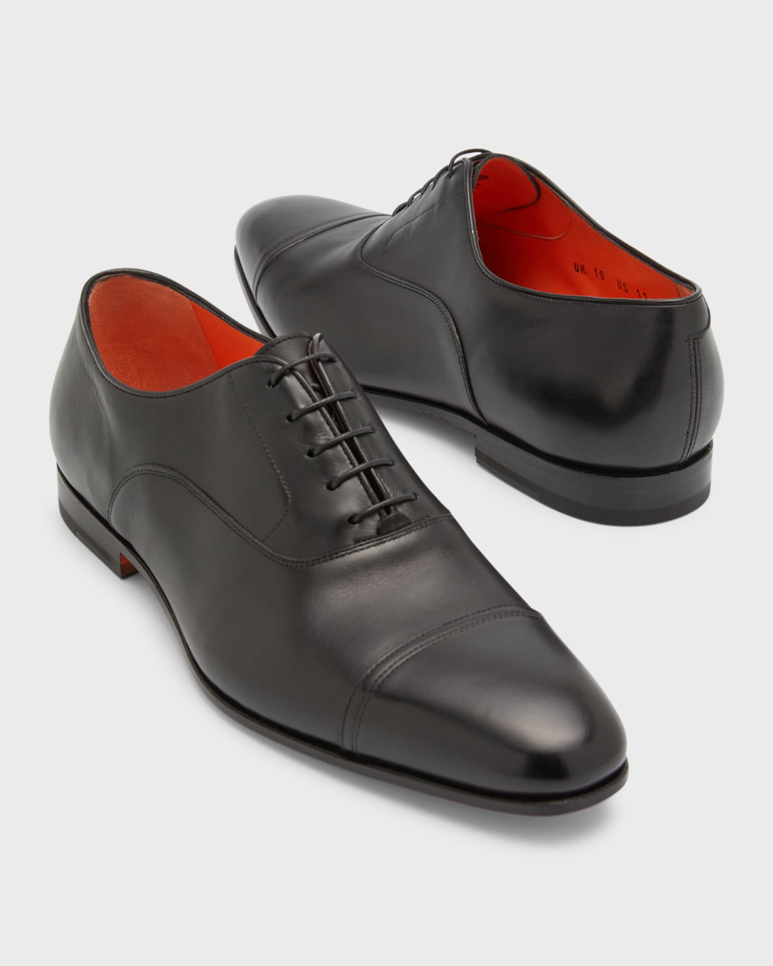 Santoni Men's Dole Cap Toe Leather Oxfords | Neiman Marcus