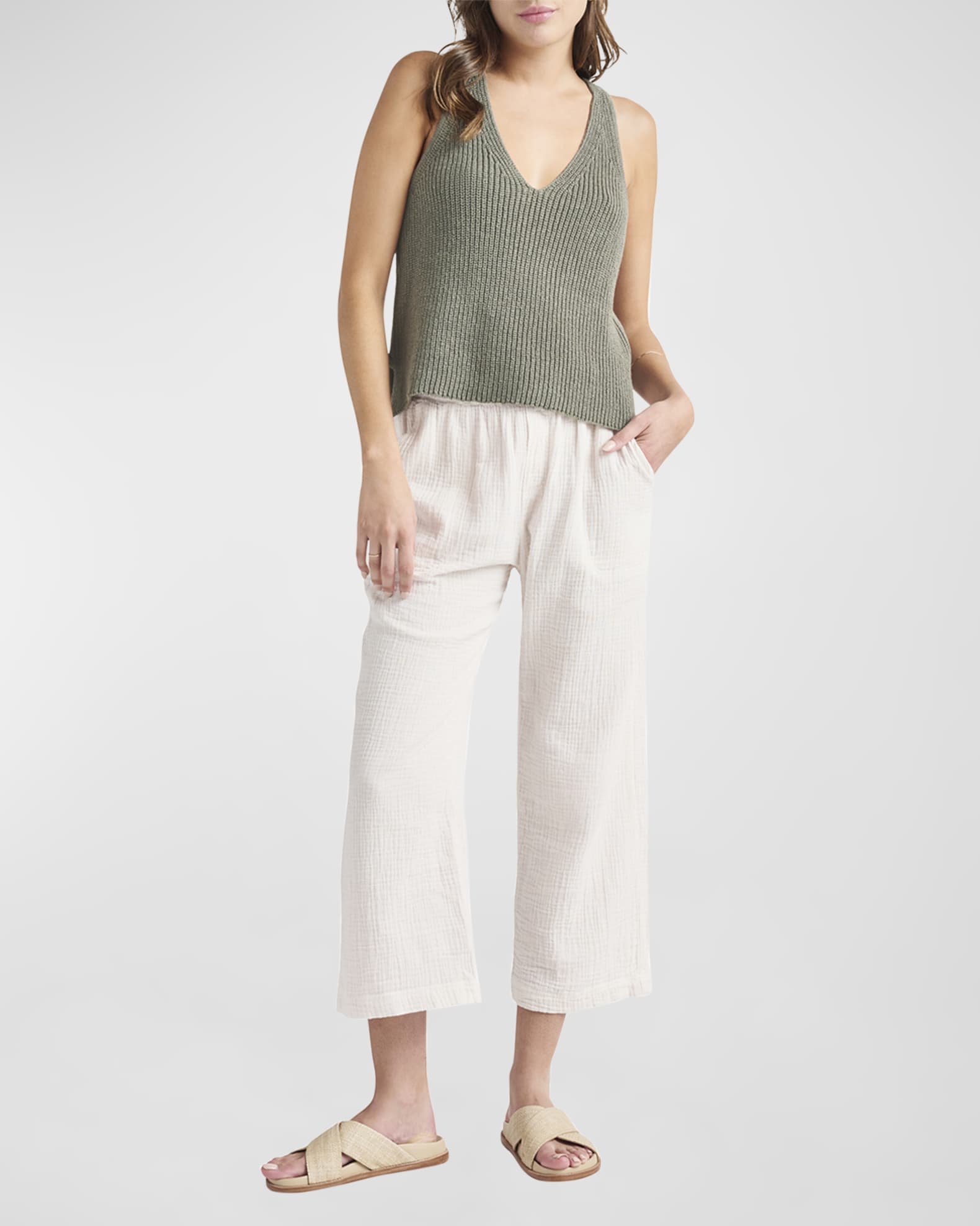 Splendid Deirdre Racerback Sweater Tank Top | Neiman Marcus
