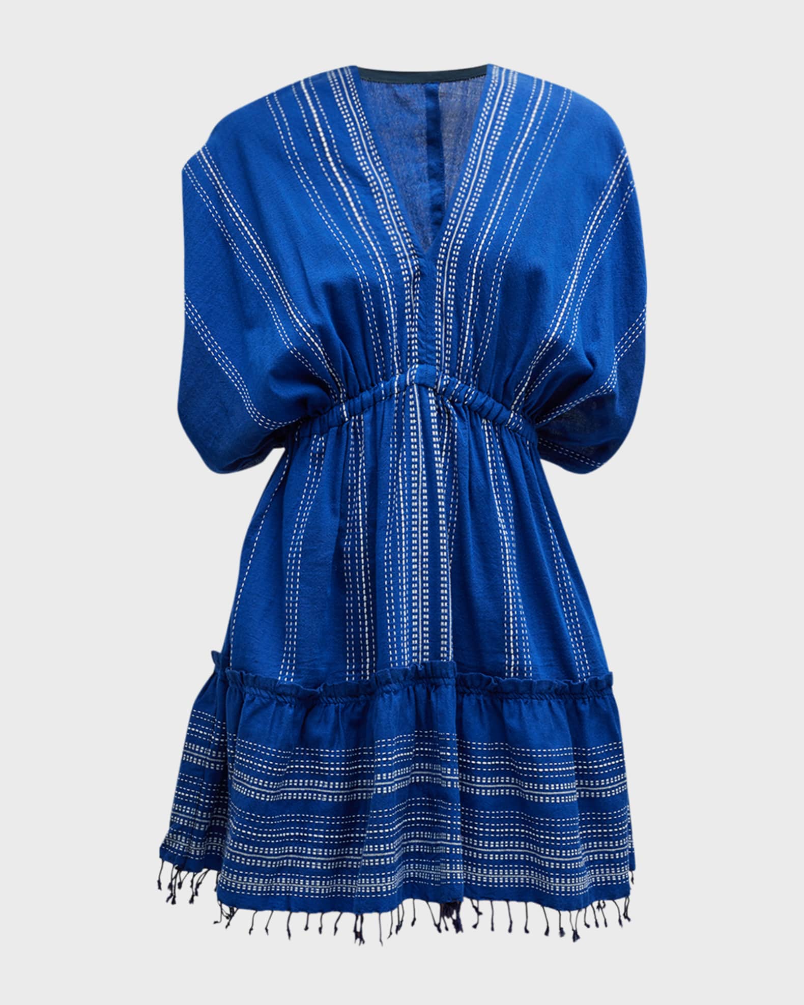 lemlem Inku Plunge Mini Dress | Neiman Marcus