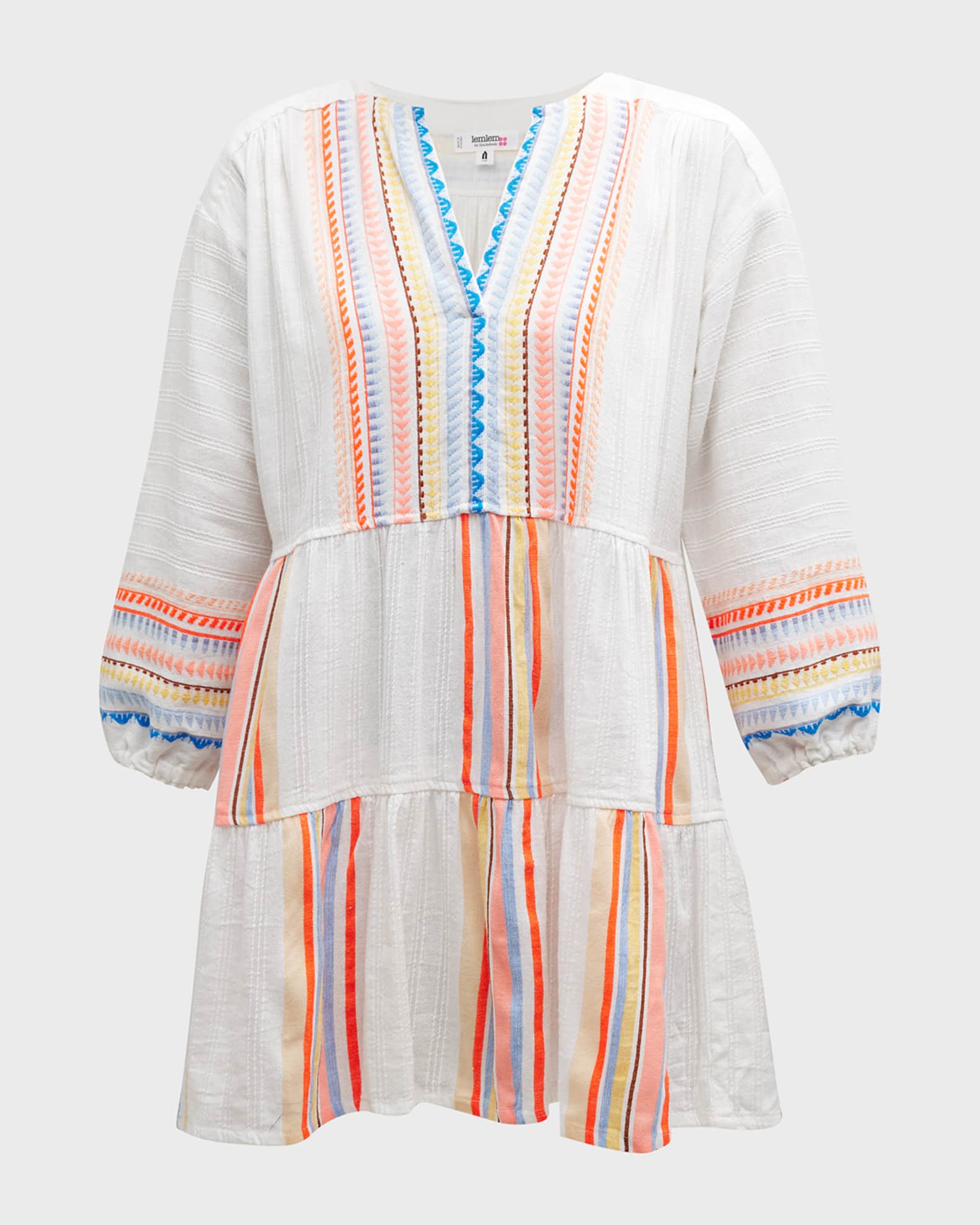 lemlem Bekah Popover Mini Dress | Neiman Marcus