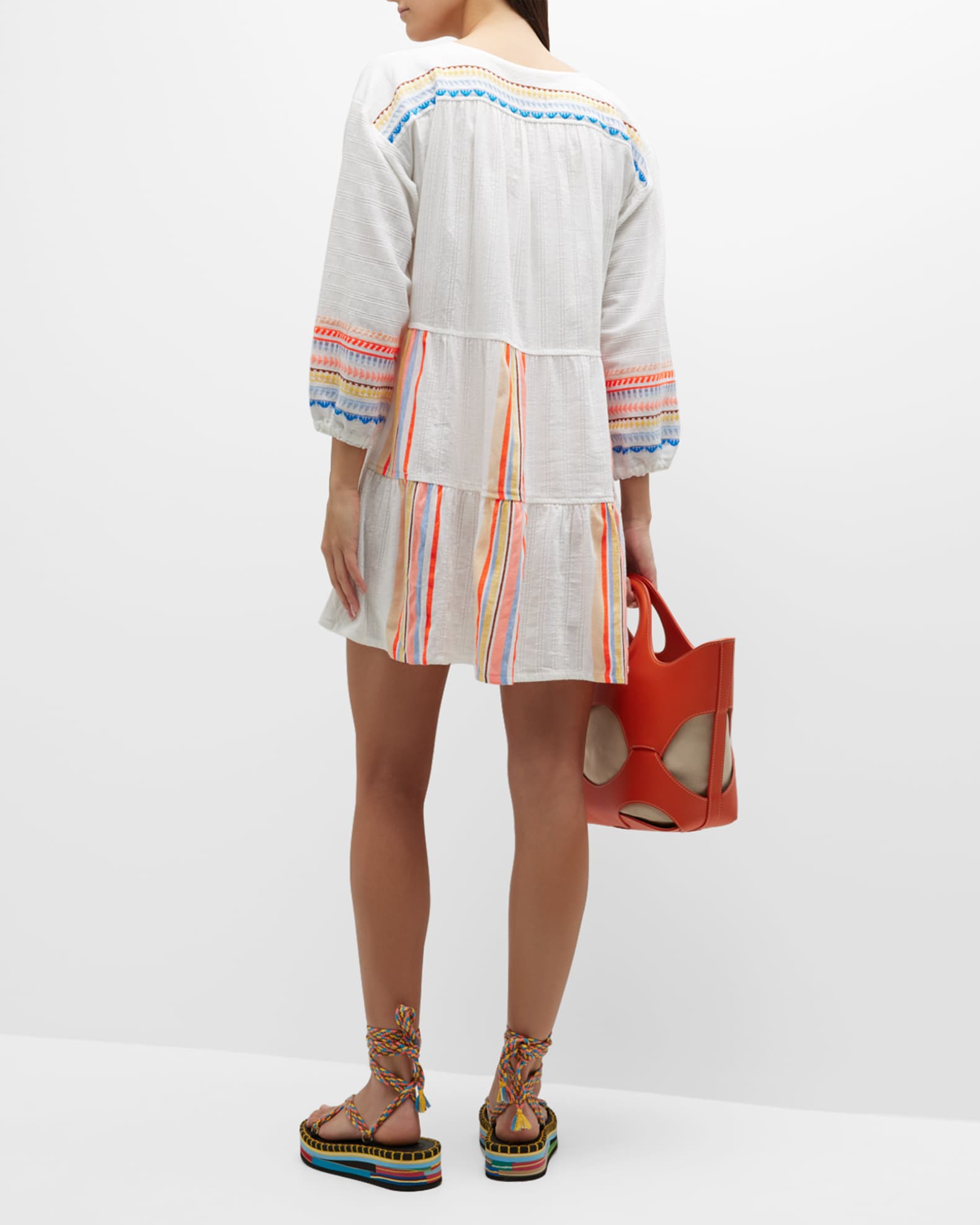 lemlem Bekah Popover Mini Dress | Neiman Marcus
