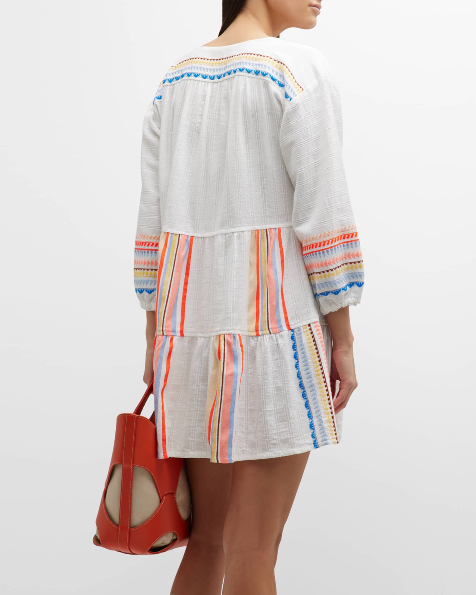 lemlem Bekah Popover Mini Dress | Neiman Marcus