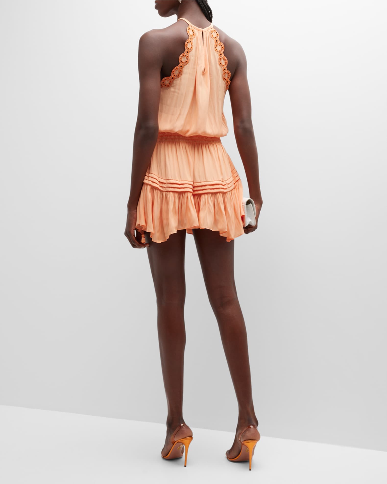 Ramy Brook Rowan Embroidered Mini Dress | Neiman Marcus