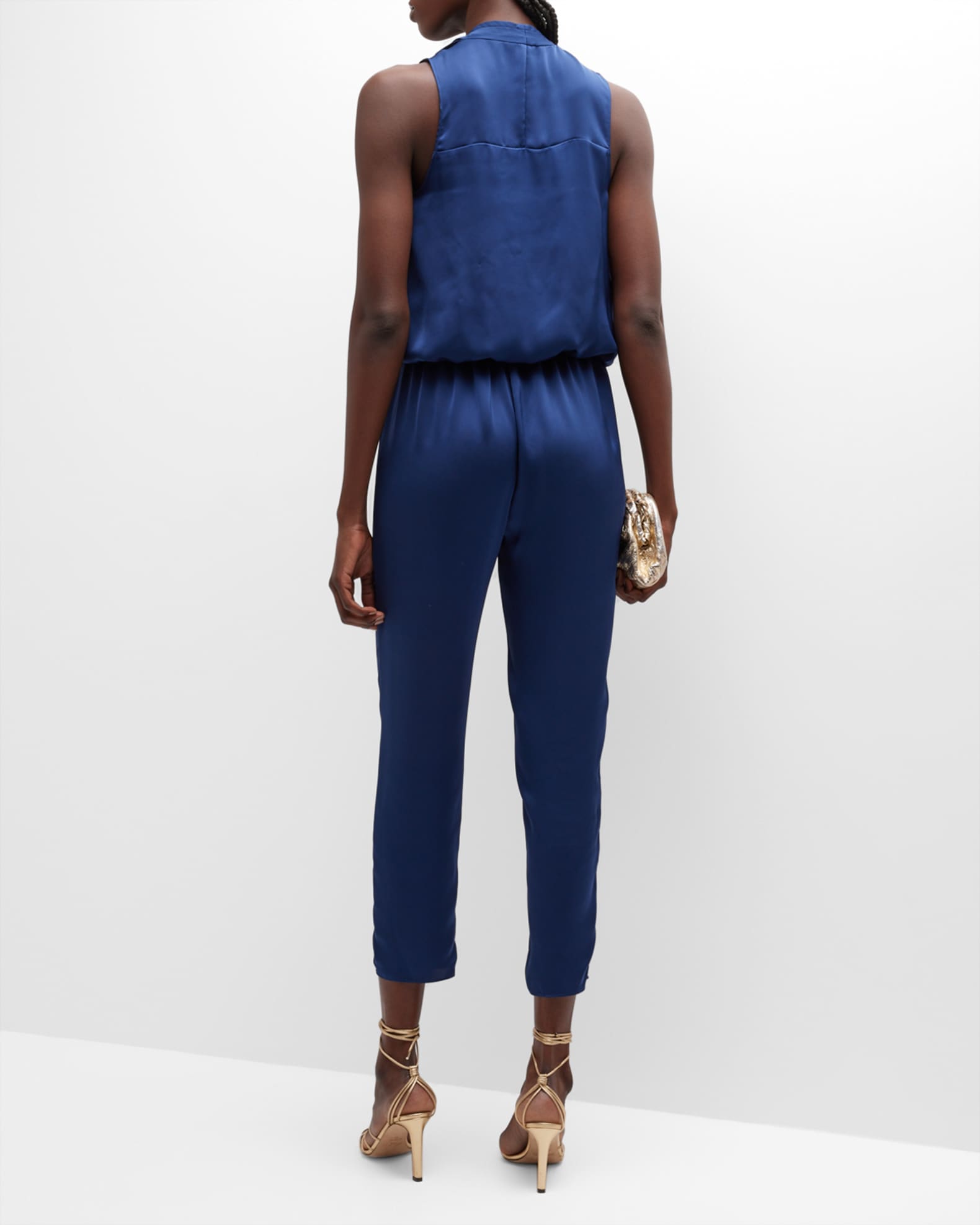 Ramy Brook Dorothy Convertible Satin Jumpsuit | Neiman Marcus