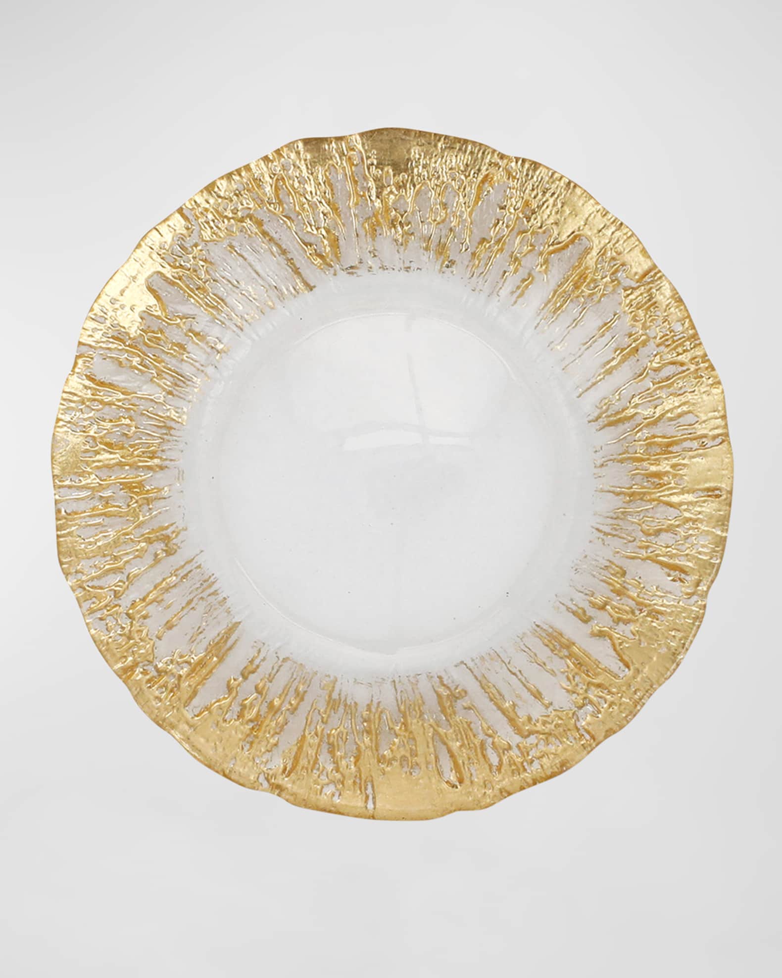 Vietri Rufolo Glass Metallic Brushstroke Salad Plate | Neiman Marcus