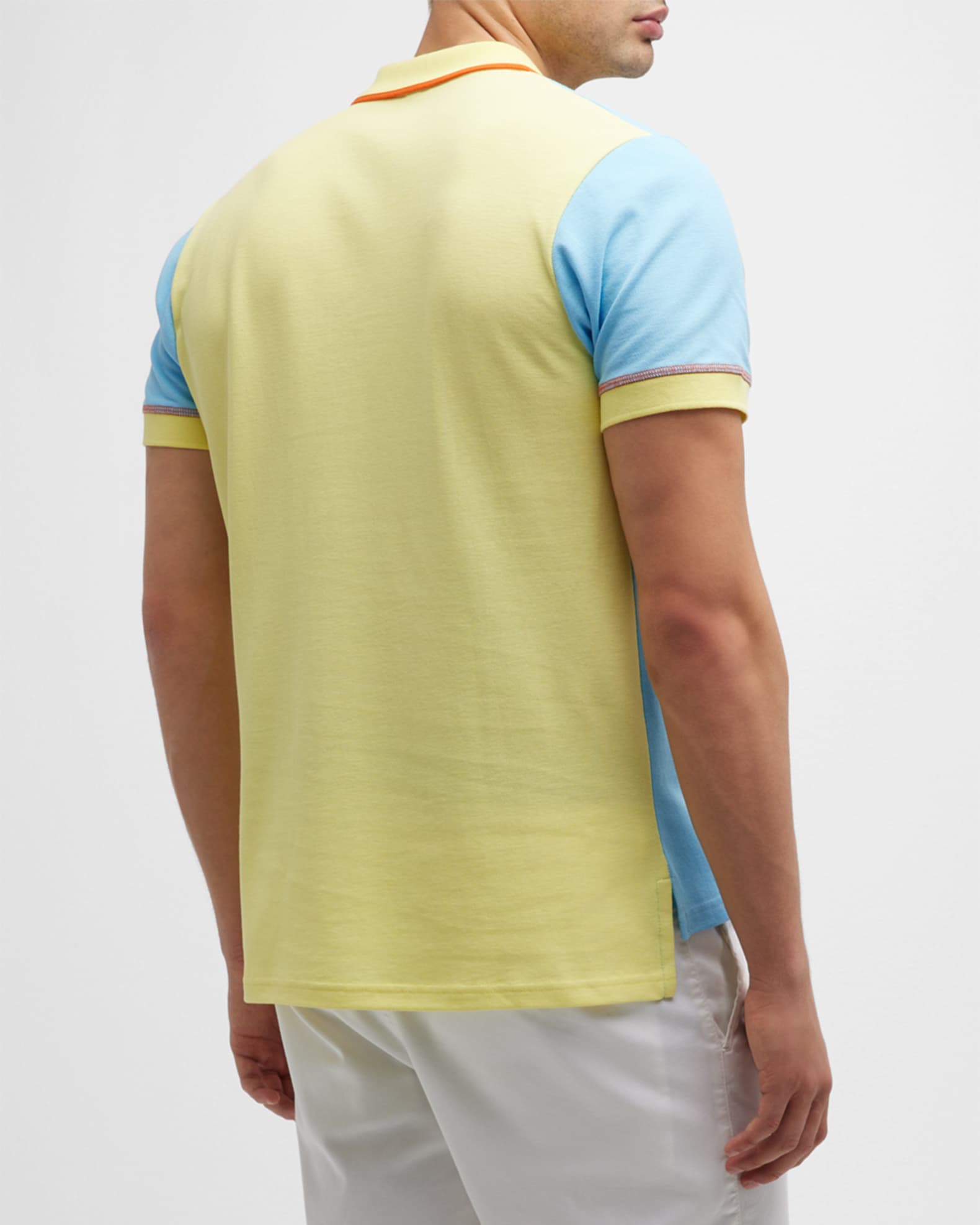 Moschino Men's Tipped Colorblock Polo Shirt | Neiman Marcus