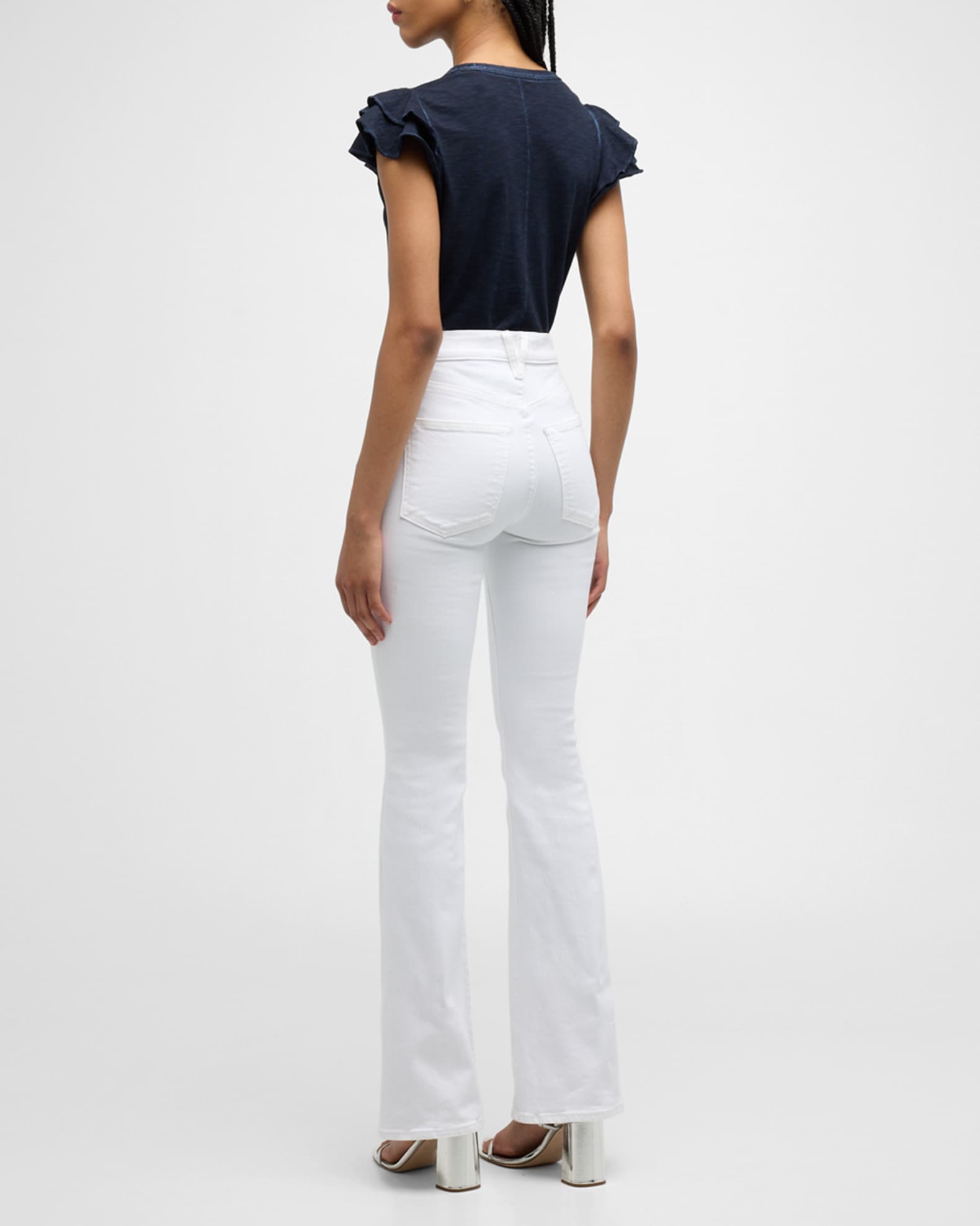 Veronica Beard Akeela Ruffle Sleeve Tee | Neiman Marcus