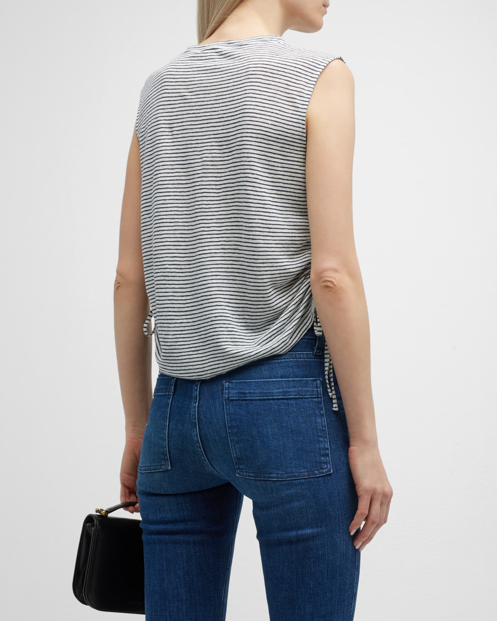 FRAME Side-Cinch Muscle Tee | Neiman Marcus