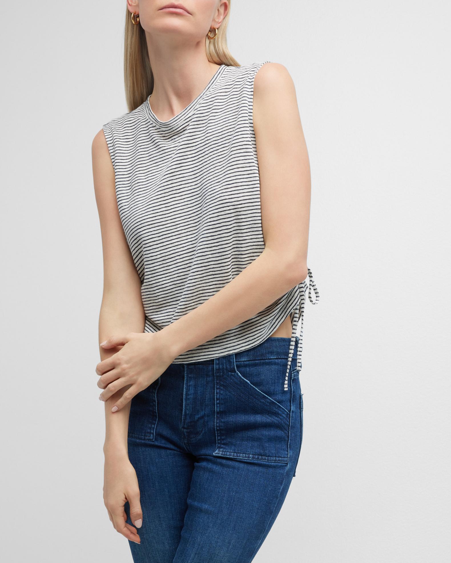 FRAME Side-Cinch Muscle Tee | Neiman Marcus