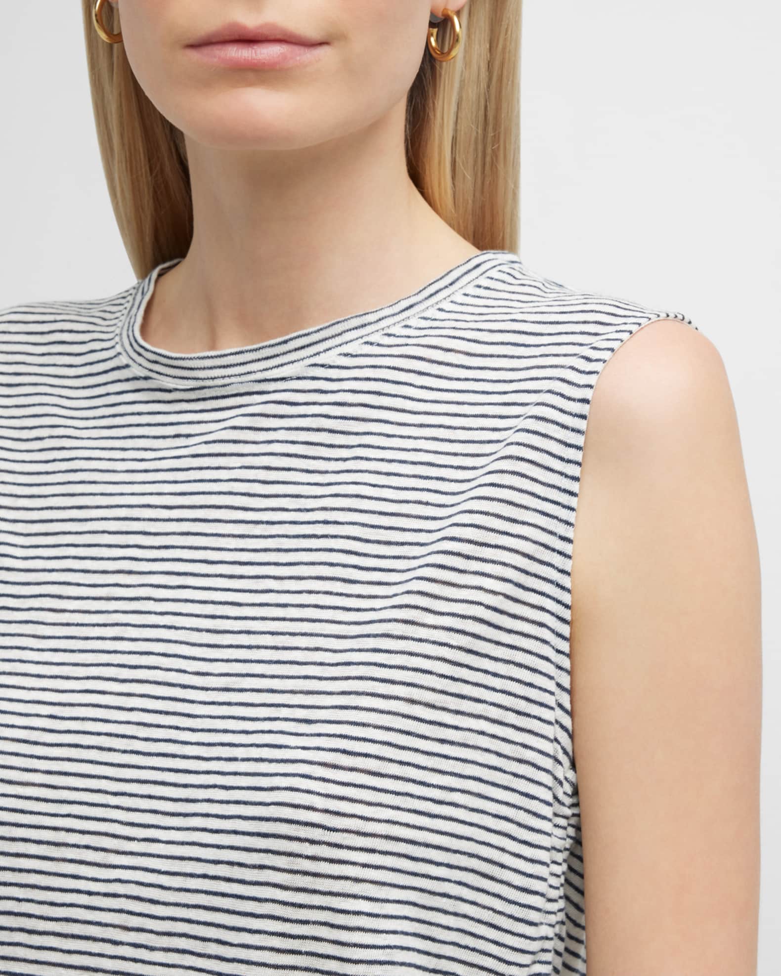 FRAME Side-Cinch Muscle Tee | Neiman Marcus