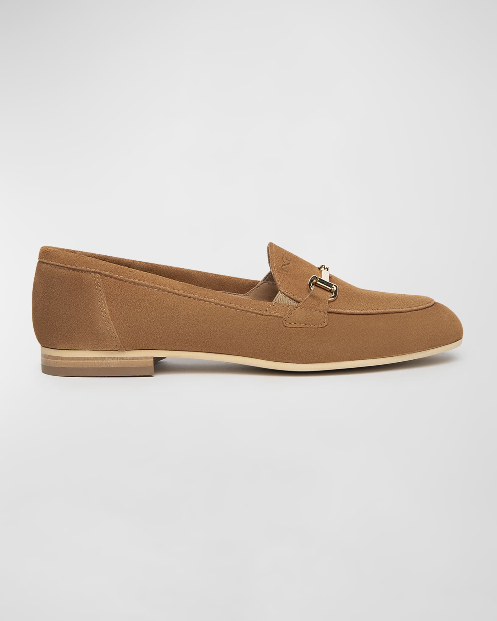 NeroGiardini Suede Bit Flat Loafers | Neiman Marcus