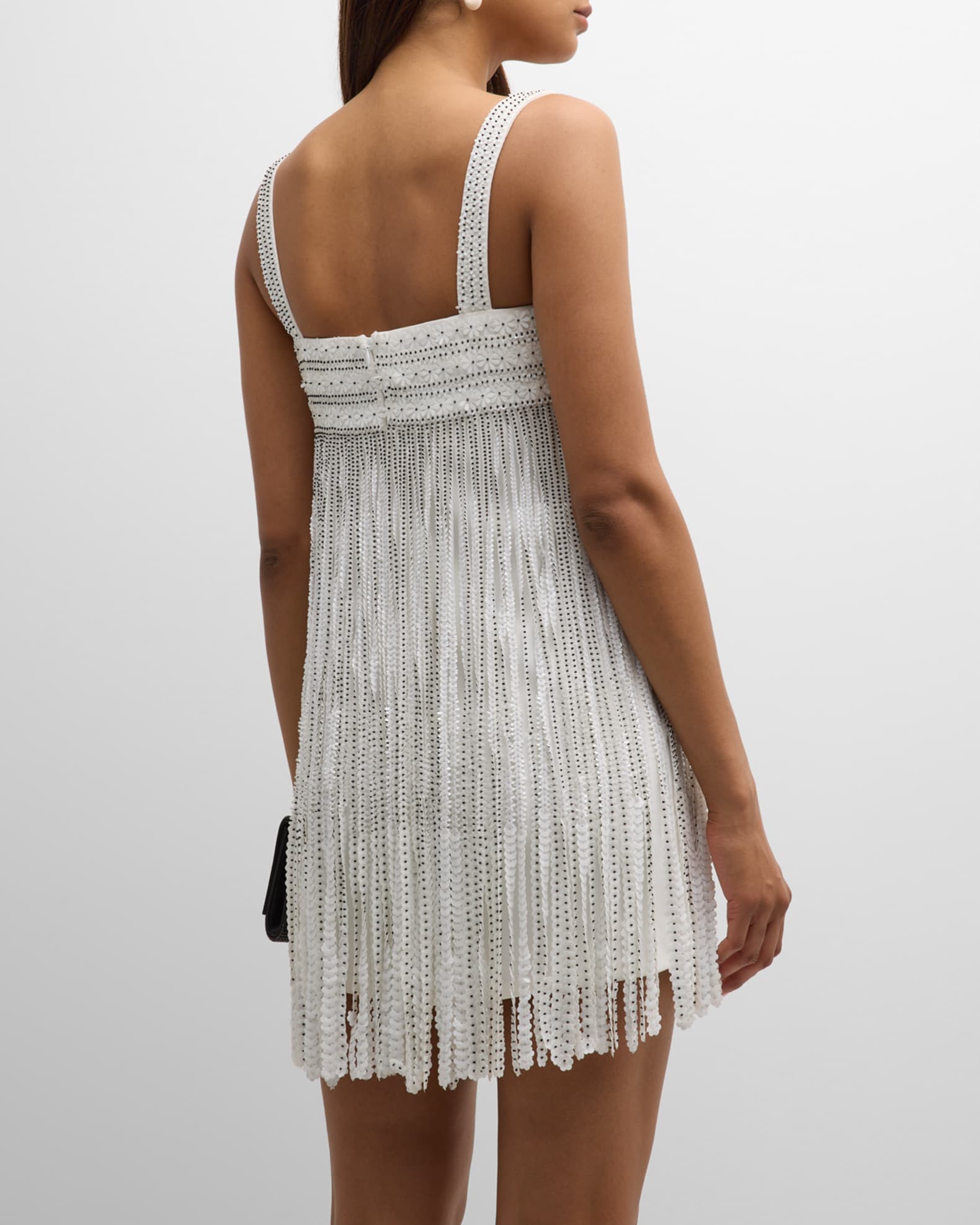 Alexis Jas Fringe Mini Empire Dress | Neiman Marcus