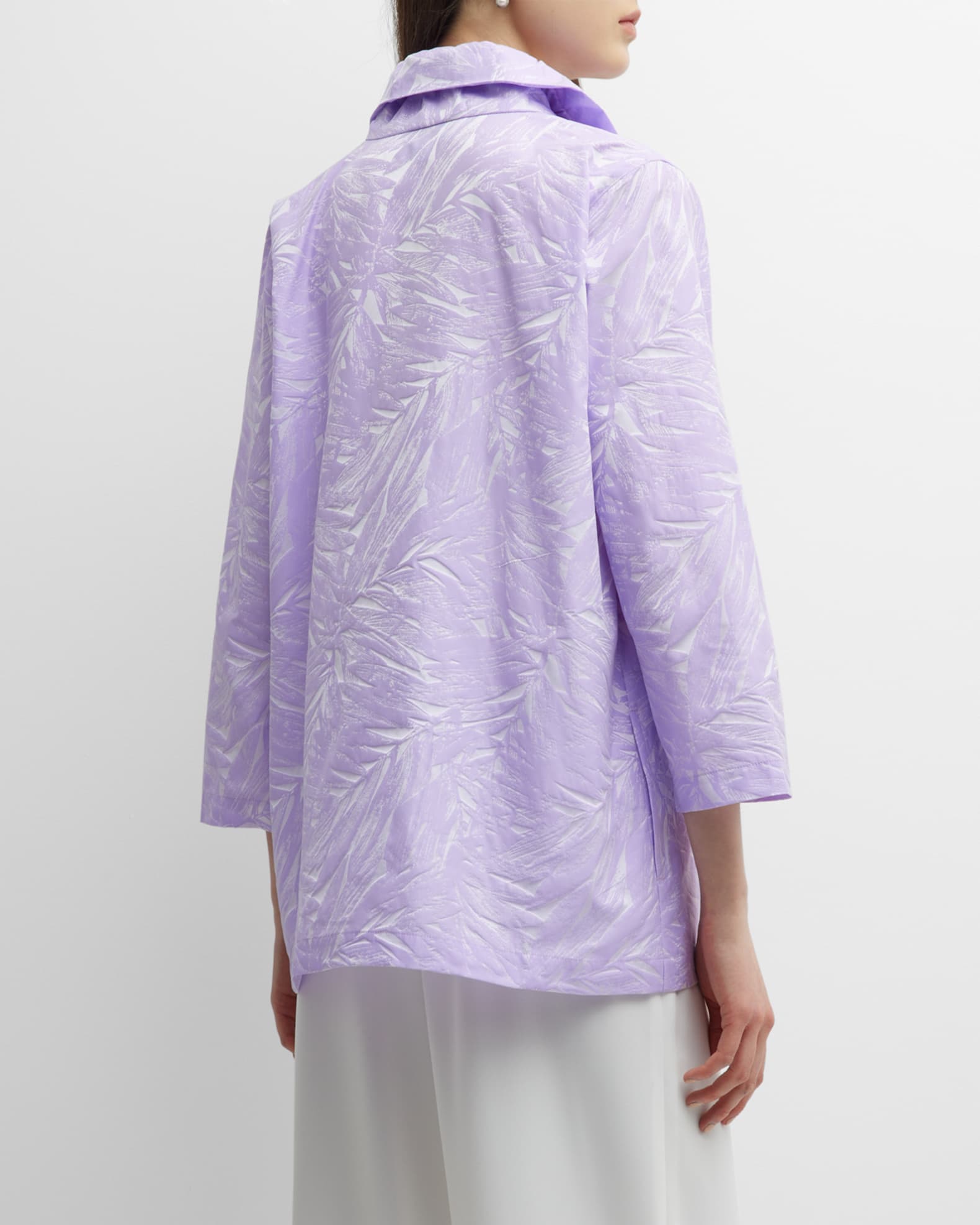 Caroline Rose Island Breeze Botanical Jacquard Jacket | Neiman Marcus