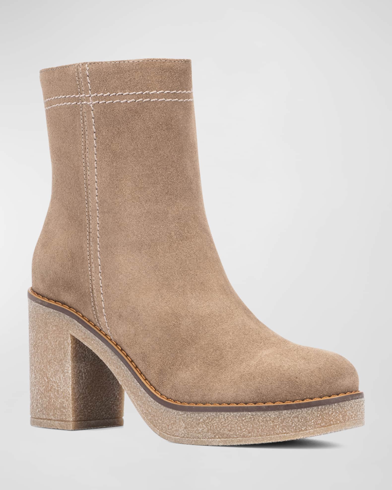Aquatalia Chara Suede Booties | Neiman Marcus