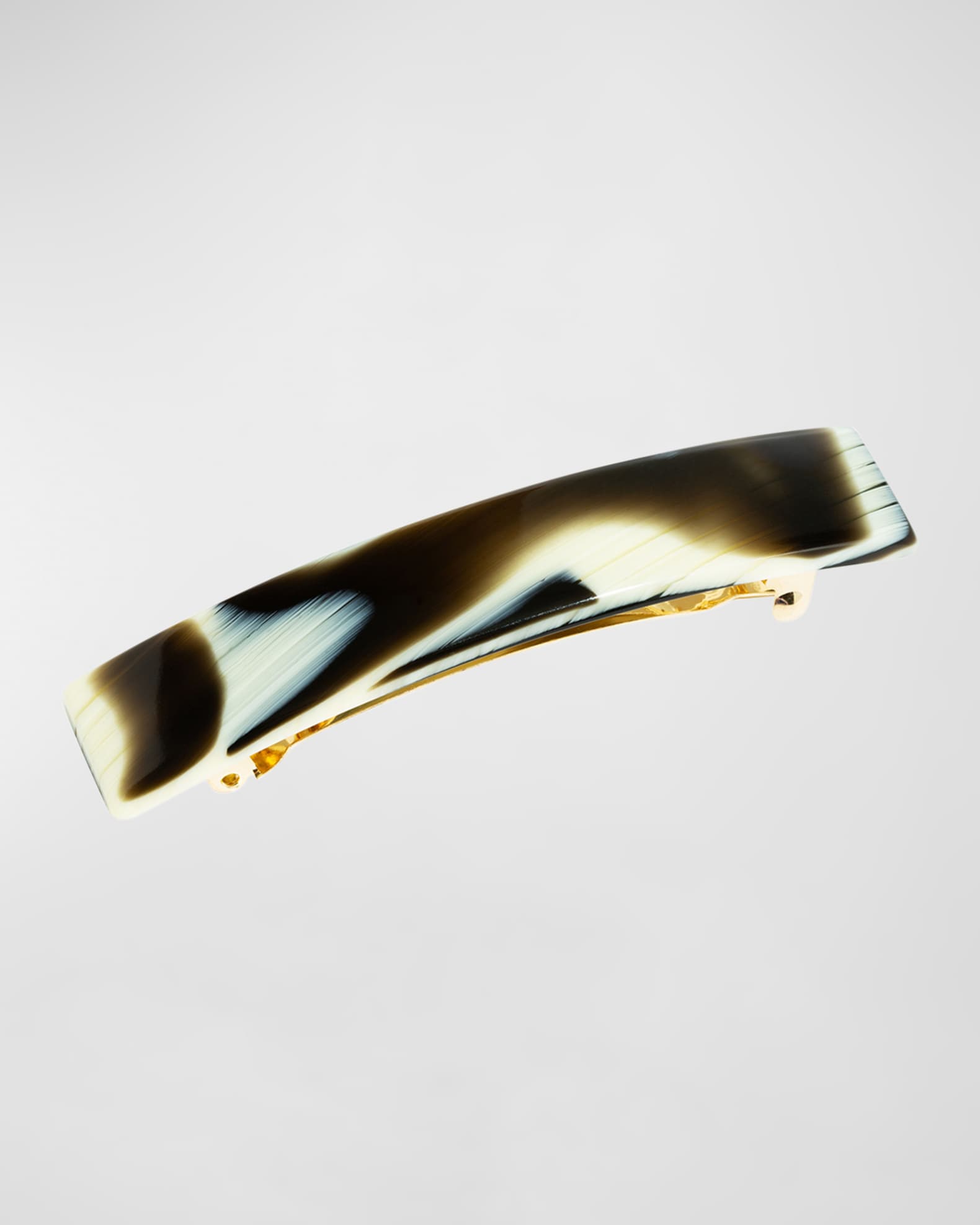 France Luxe Horn-Patterned Classic Rectangle Barrette | Neiman Marcus