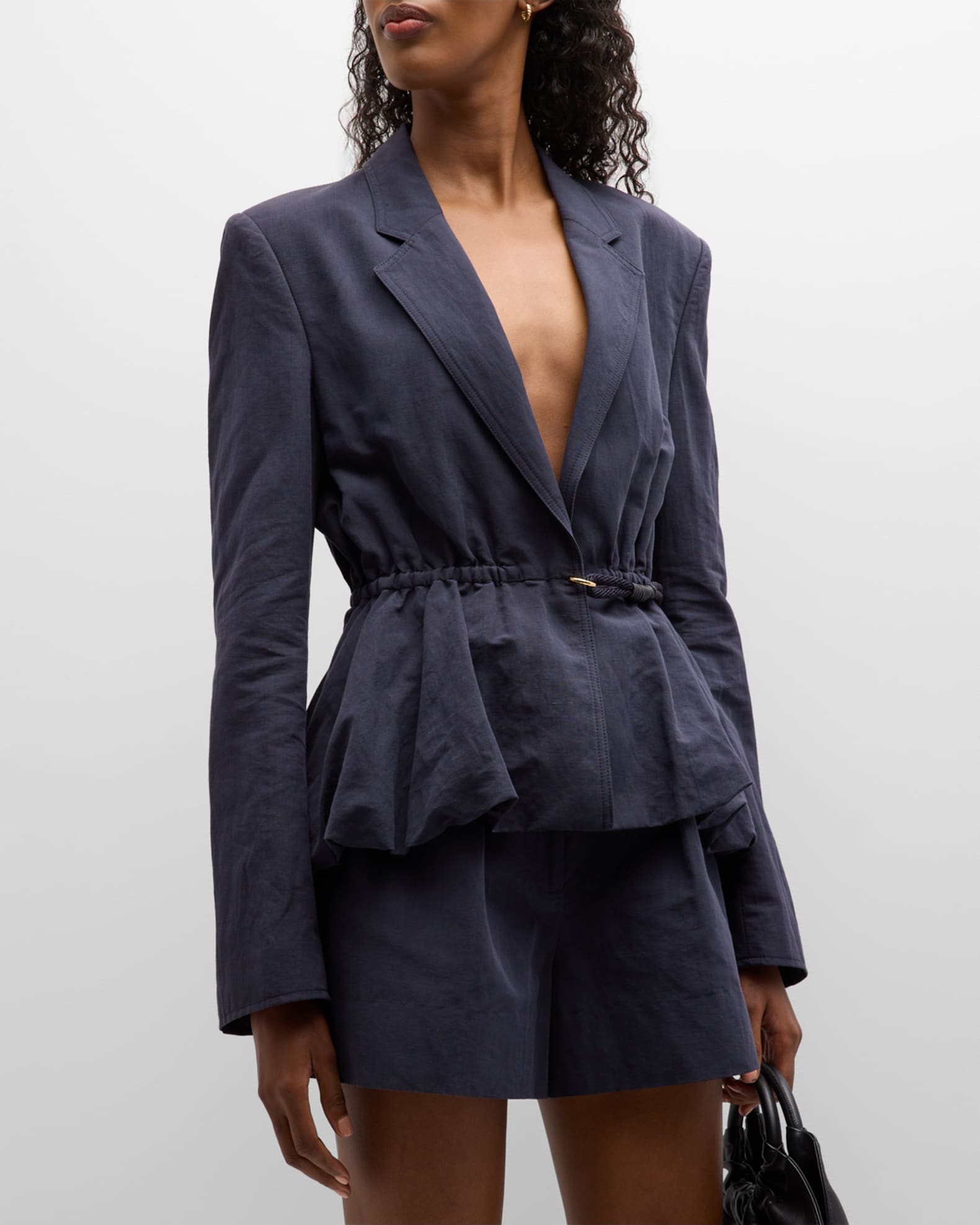 Ulla Johnson Talie Cinch-Waist Single-Breasted Blazer | Neiman Marcus