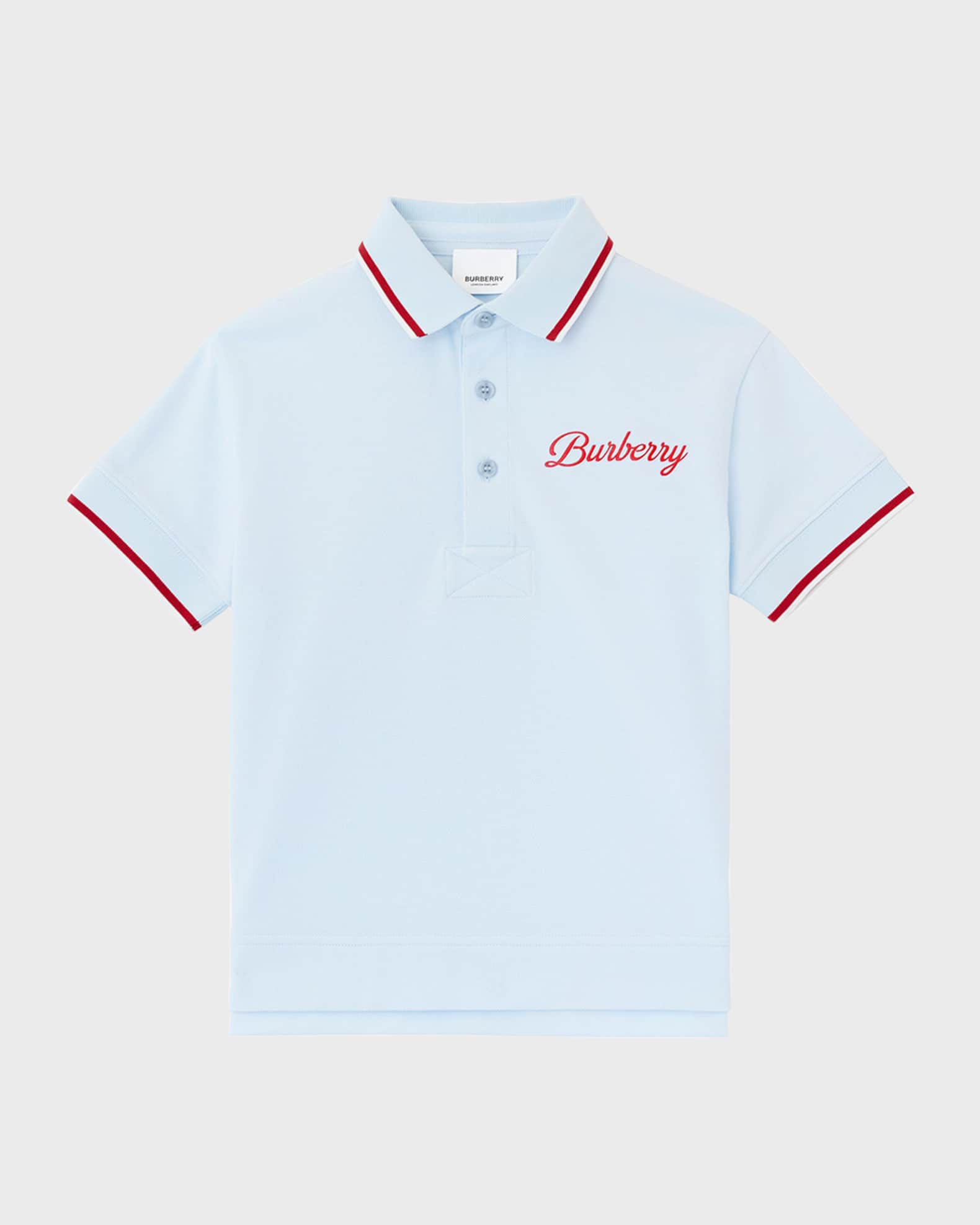Boy's Langton Script Logo-Print Polo Shirts | Neiman Marcus