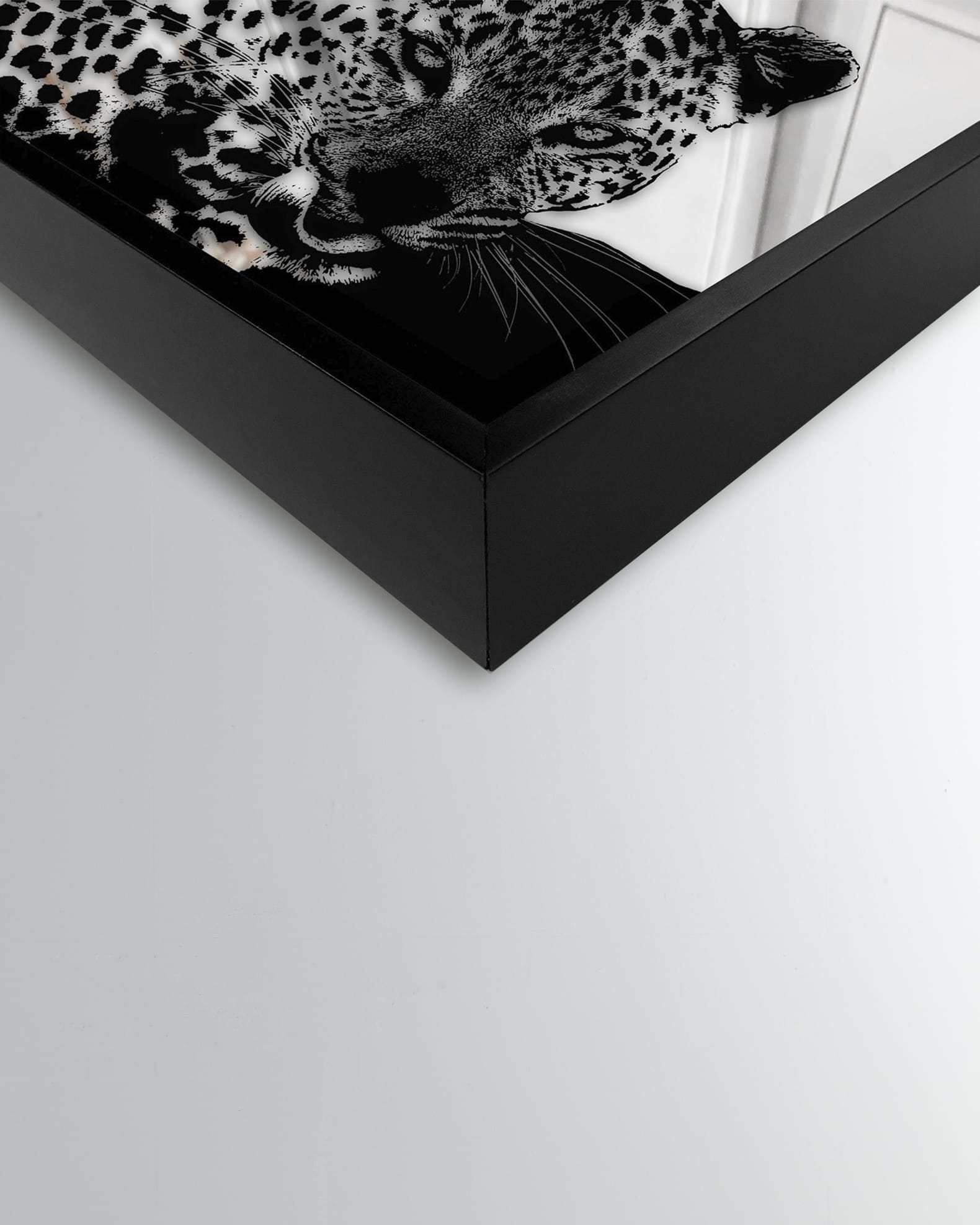 The Oliver Gal Artist Co. Leopard Stare Framed Mirror Print | Neiman Marcus