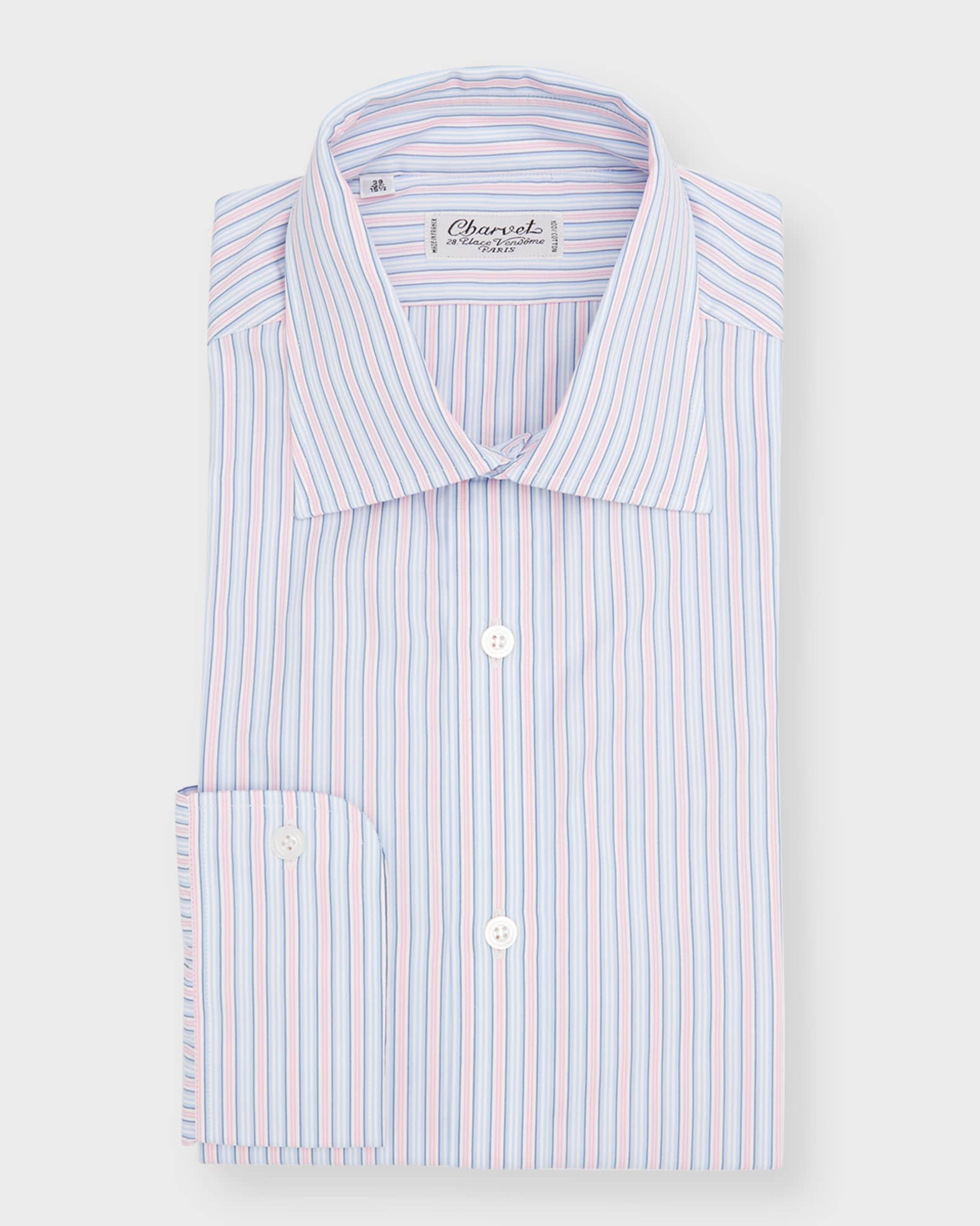Charvet Men's Multi-Stripe Cotton Dress Shirt | Neiman Marcus