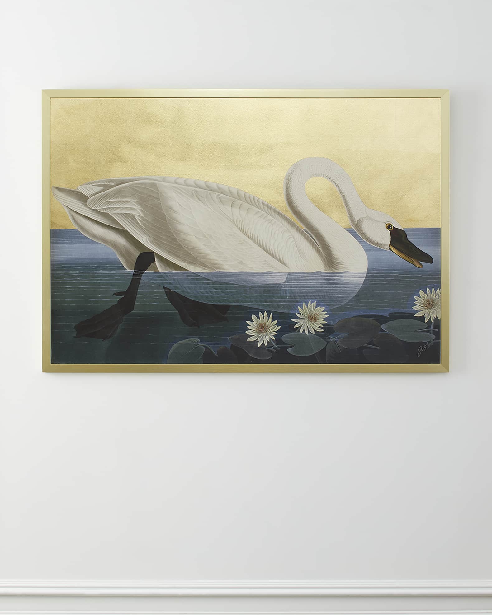 "White Swan I" Giclee Wall Art By Jackie Von Tobel | Neiman Marcus