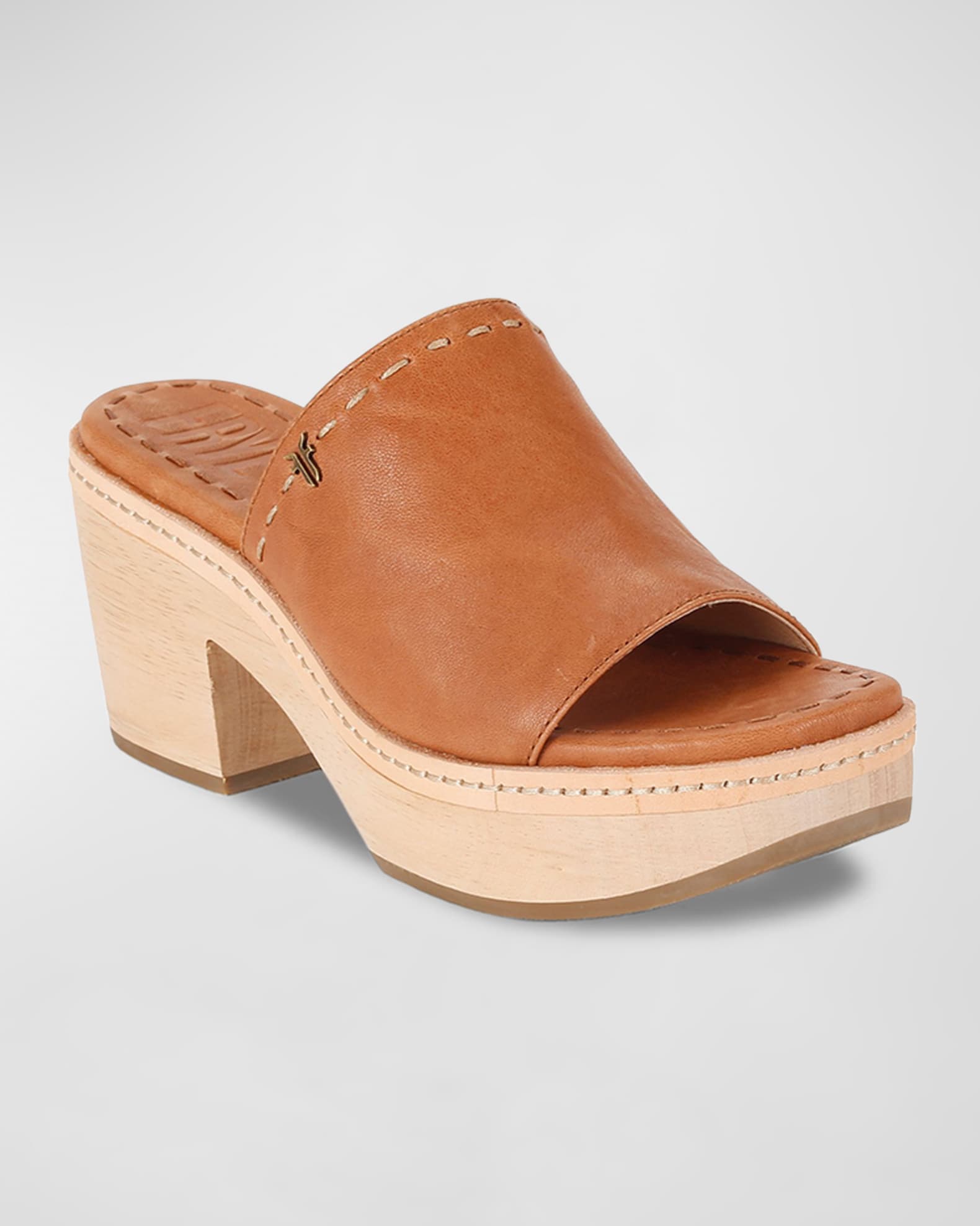 Frye Hazel Leather Mule Slides | Neiman Marcus