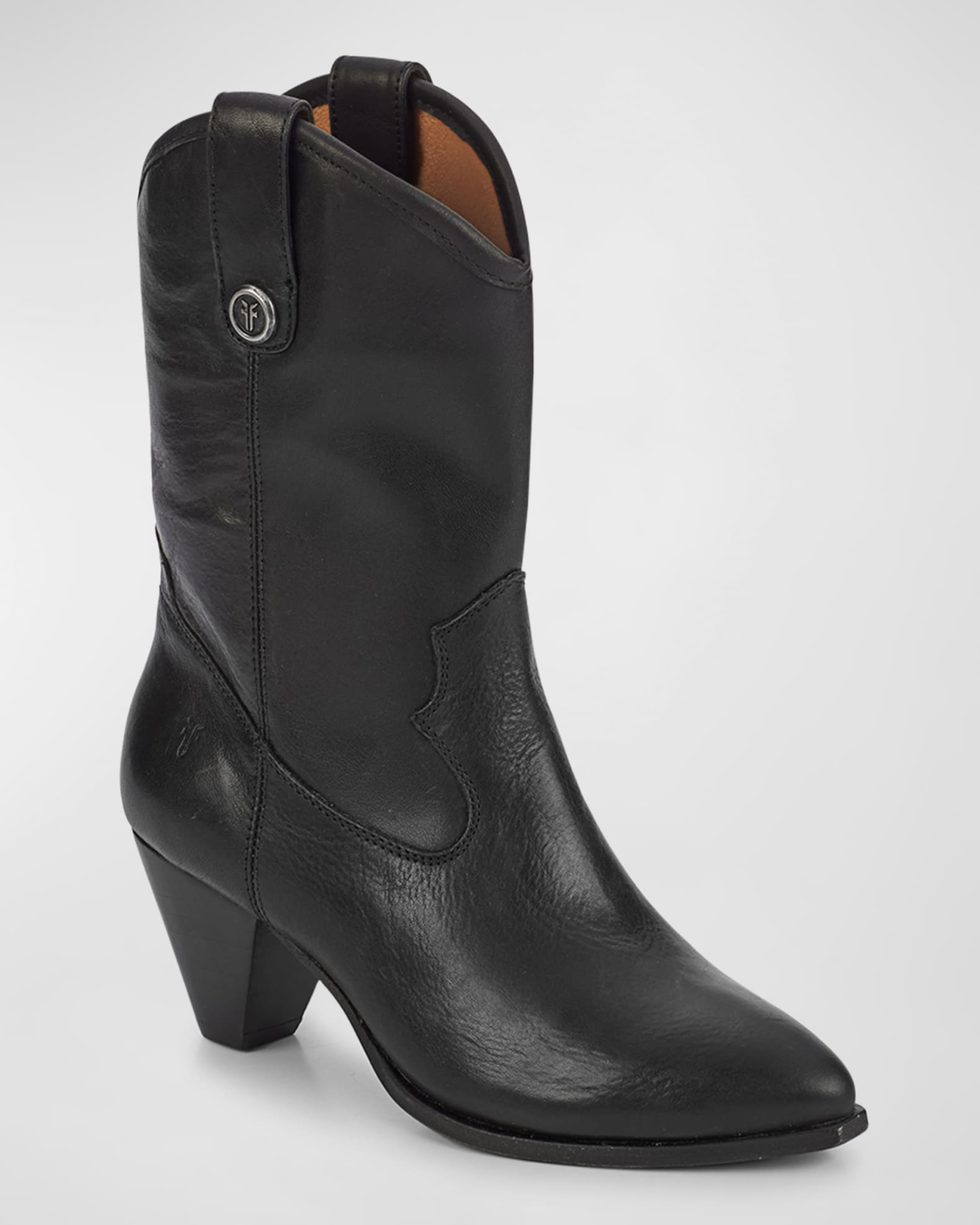 Frye June Leather Mid Western Boots | Neiman Marcus