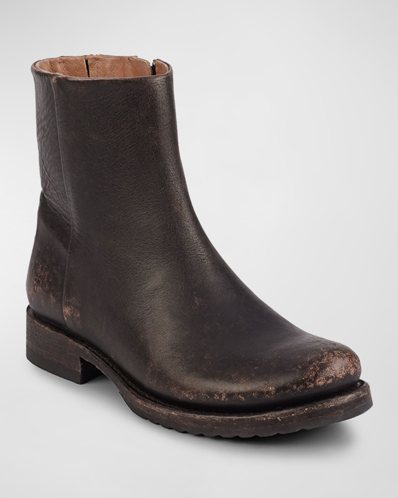 Frye Veronica Leather Zip Booties | Neiman Marcus