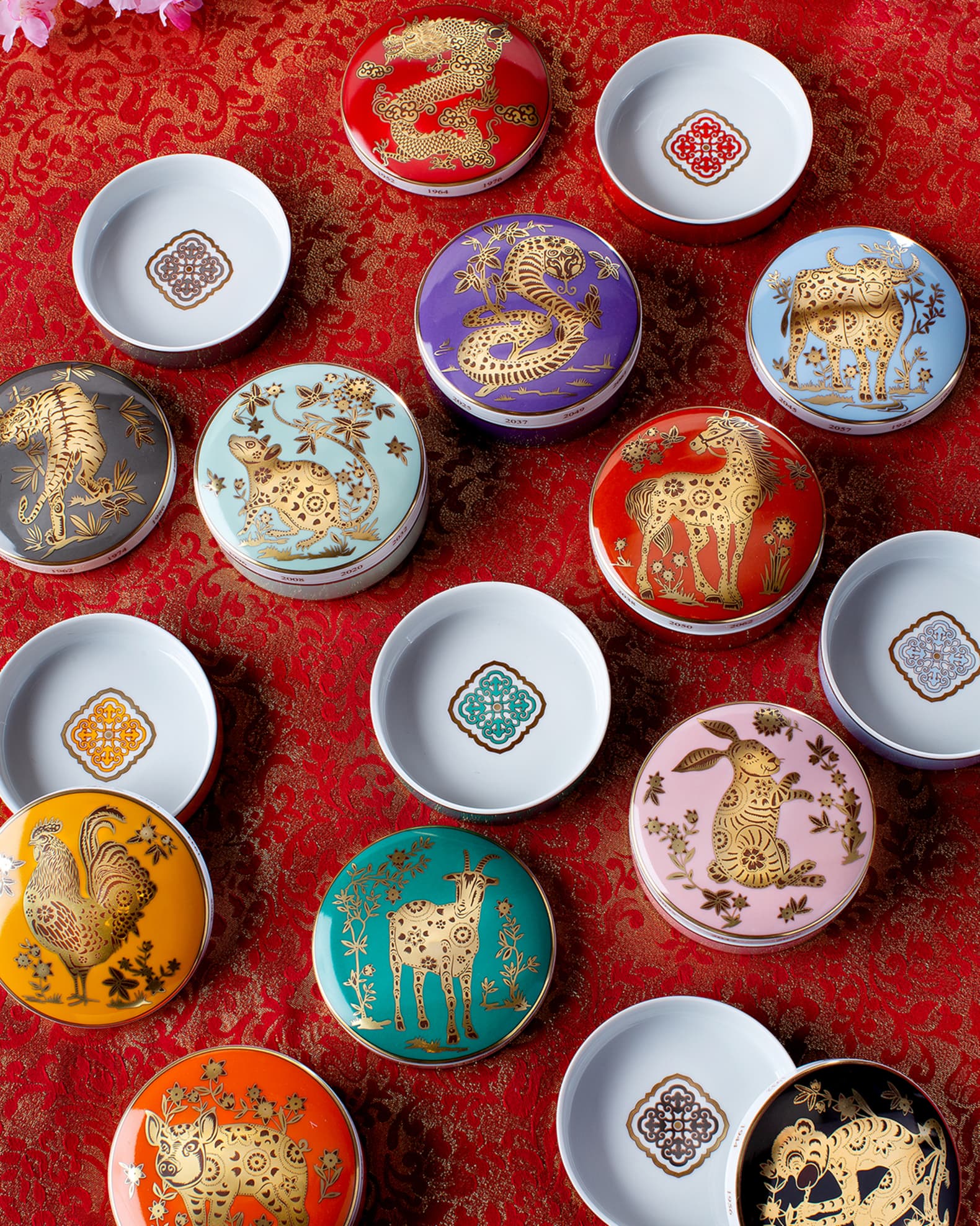 Vista Alegre Large Round Dragon Box | Neiman Marcus