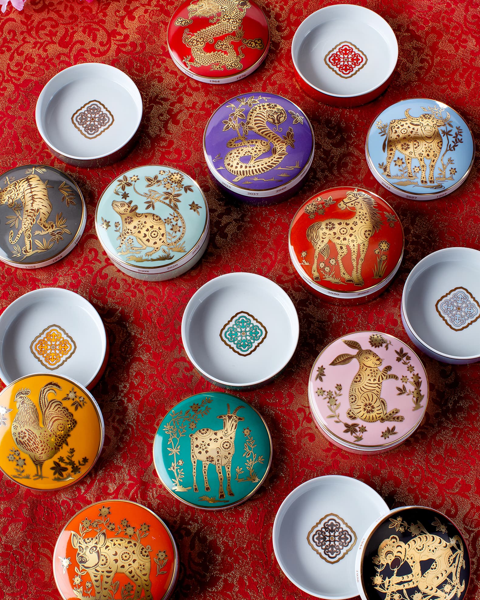 Vista Alegre Large Round Tiger Box | Neiman Marcus