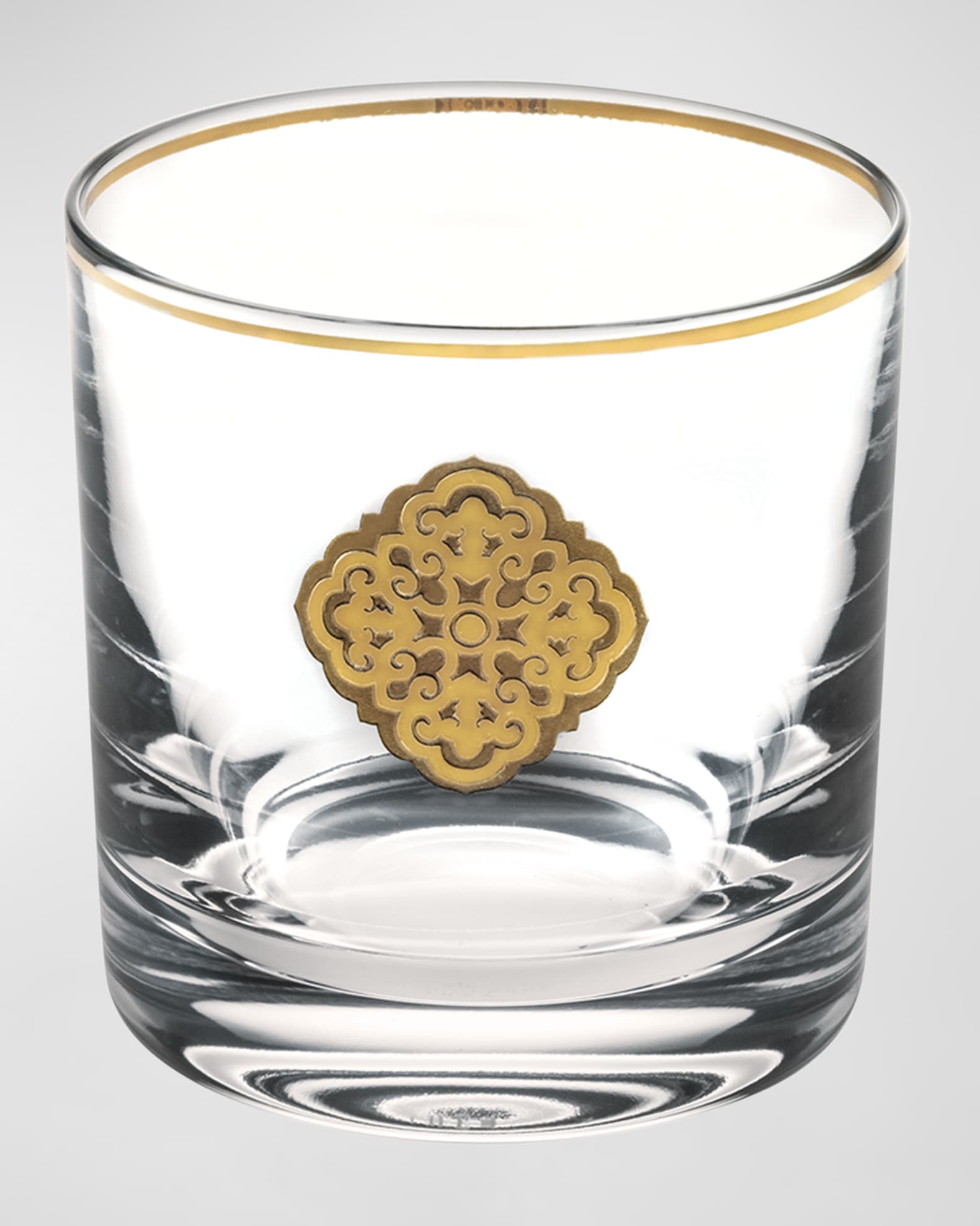 Vista Alegre Old Fashion Glass With Golden Accents | Neiman Marcus
