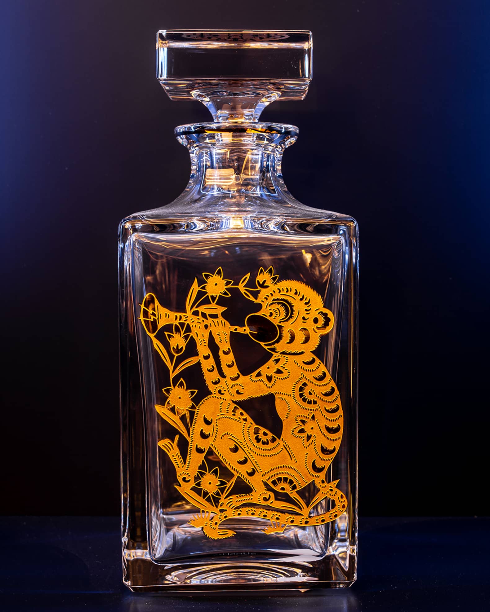 Vista Alegre Whiskey Decanter With Golden Monkey | Neiman Marcus