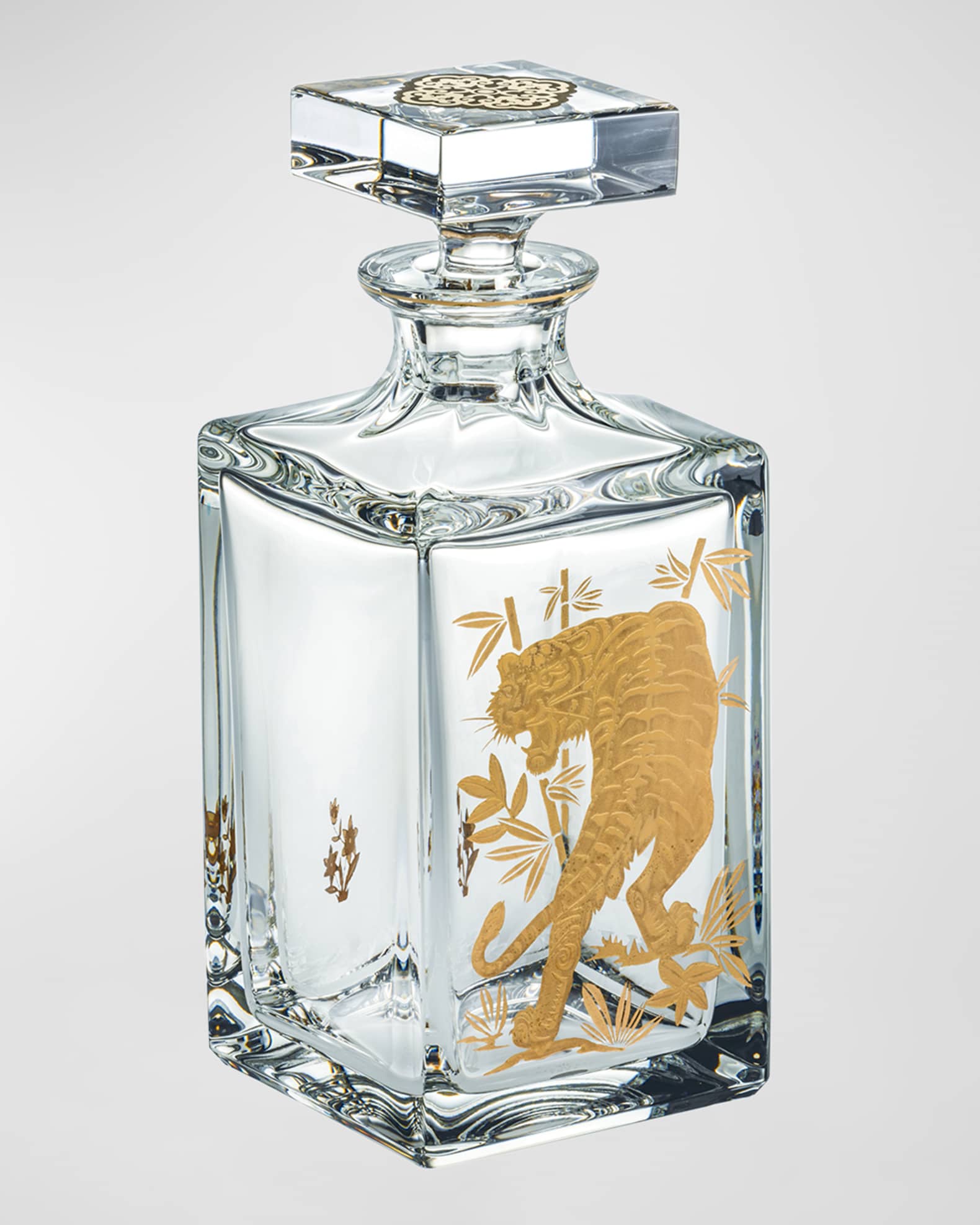 Vista Alegre Whiskey Decanter With Golden Tiger | Neiman Marcus