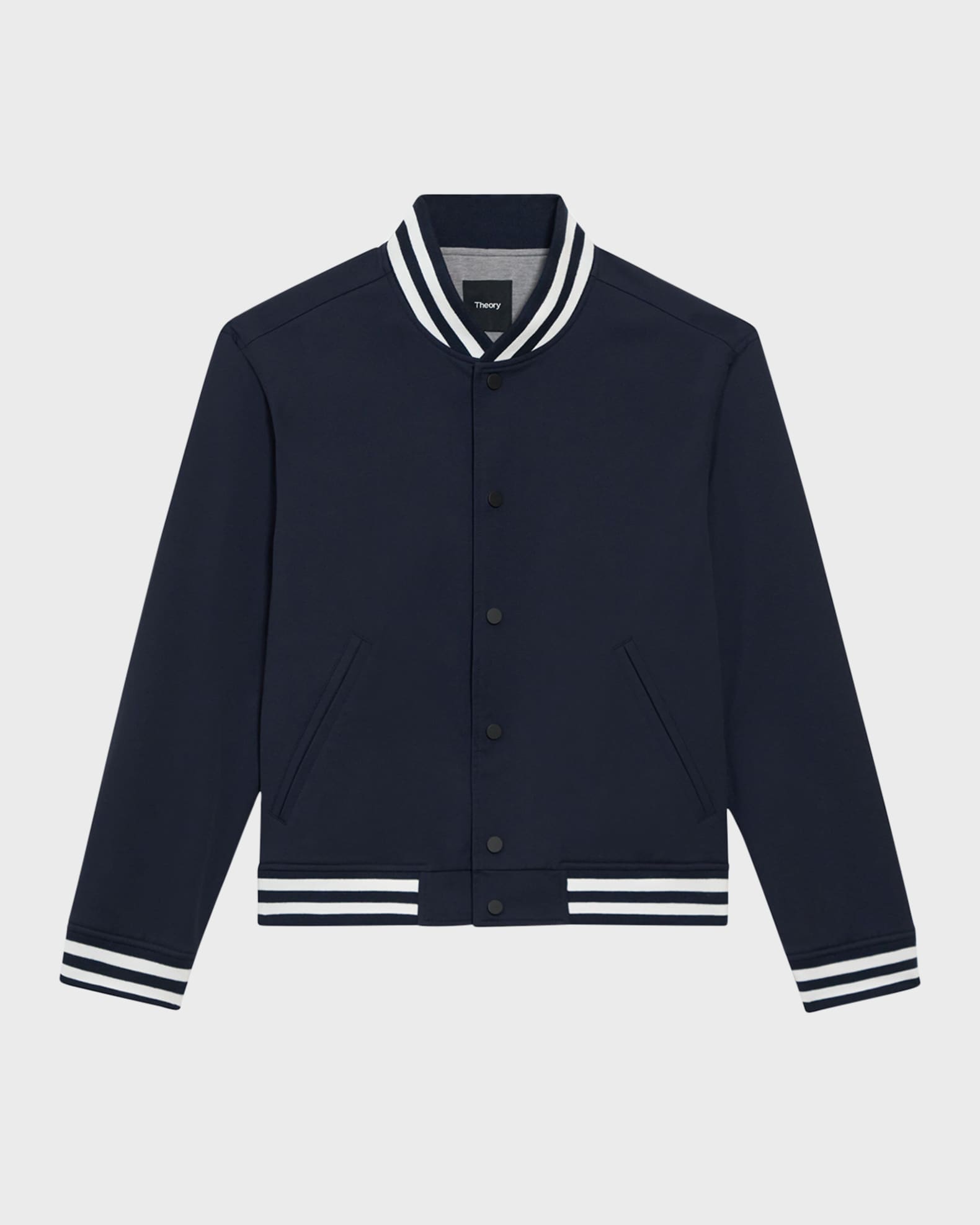 Theory Men's 4-Way Stretch Varsity Jacket | Neiman Marcus