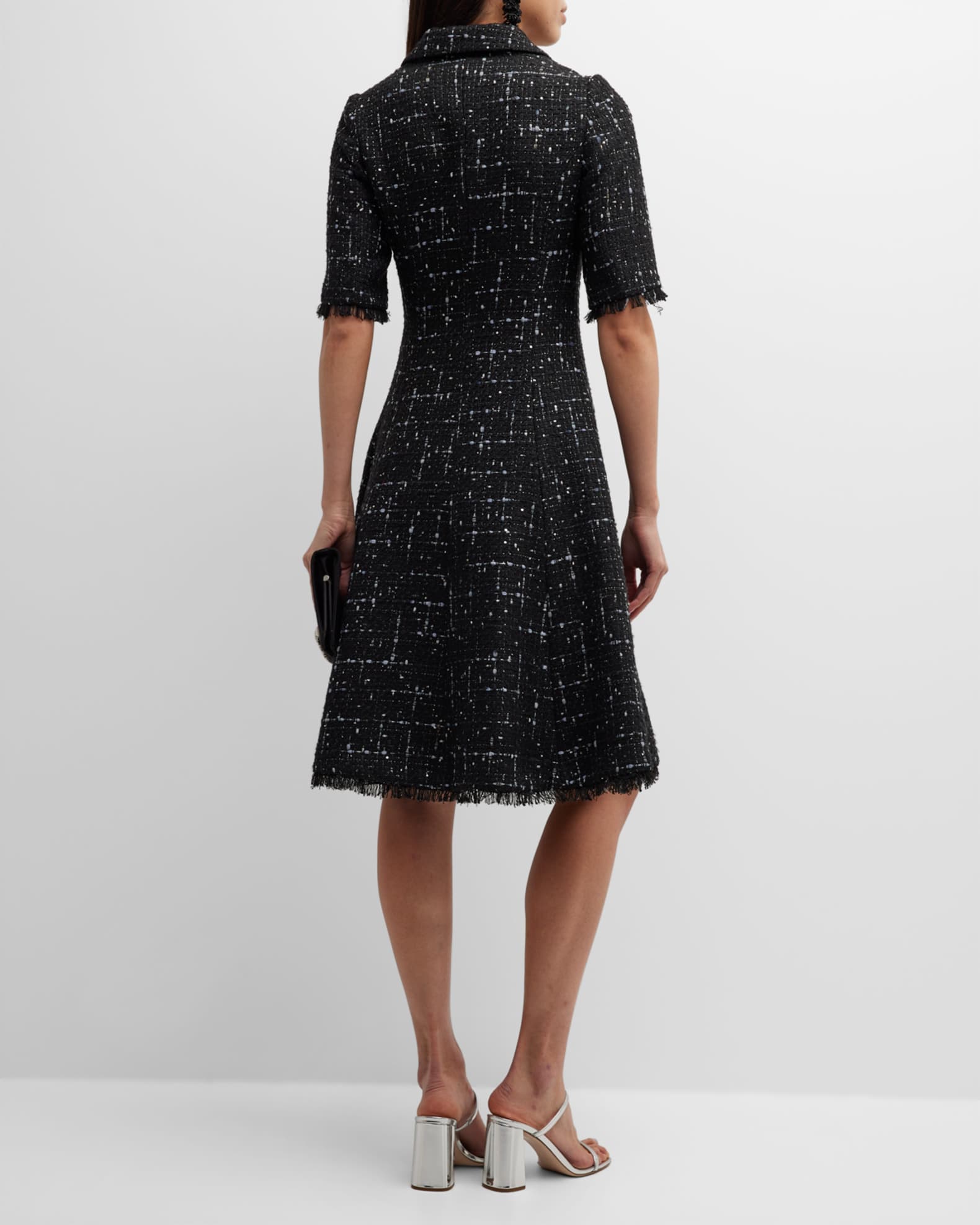Rickie Freeman for Teri Jon Boucle Tweed Coat Dress | Neiman Marcus