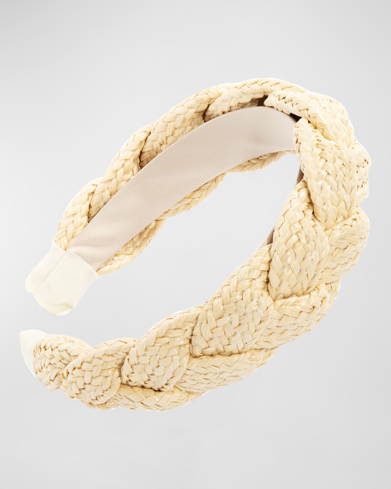 L. Erickson Braided Straw Headband | Neiman Marcus