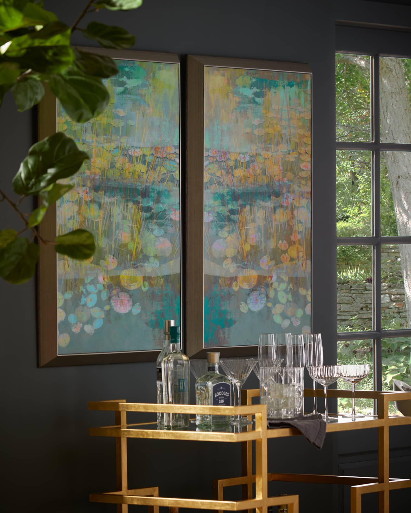 "Reeds and Lilies II" Giclee | Neiman Marcus