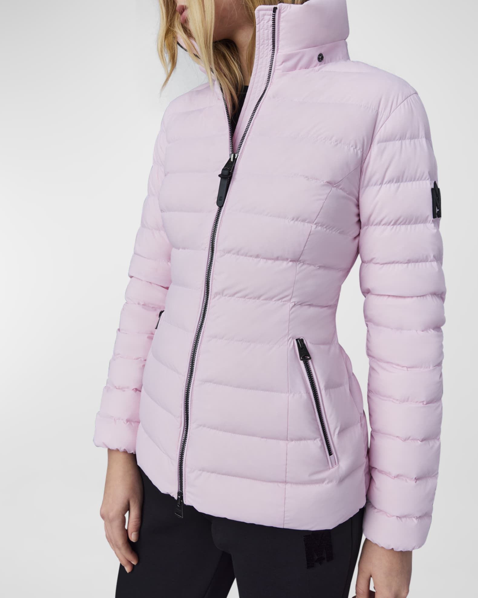 Mackage Michi Fitted Down Puffer Jacket with Removable Hood | Neiman Marcus