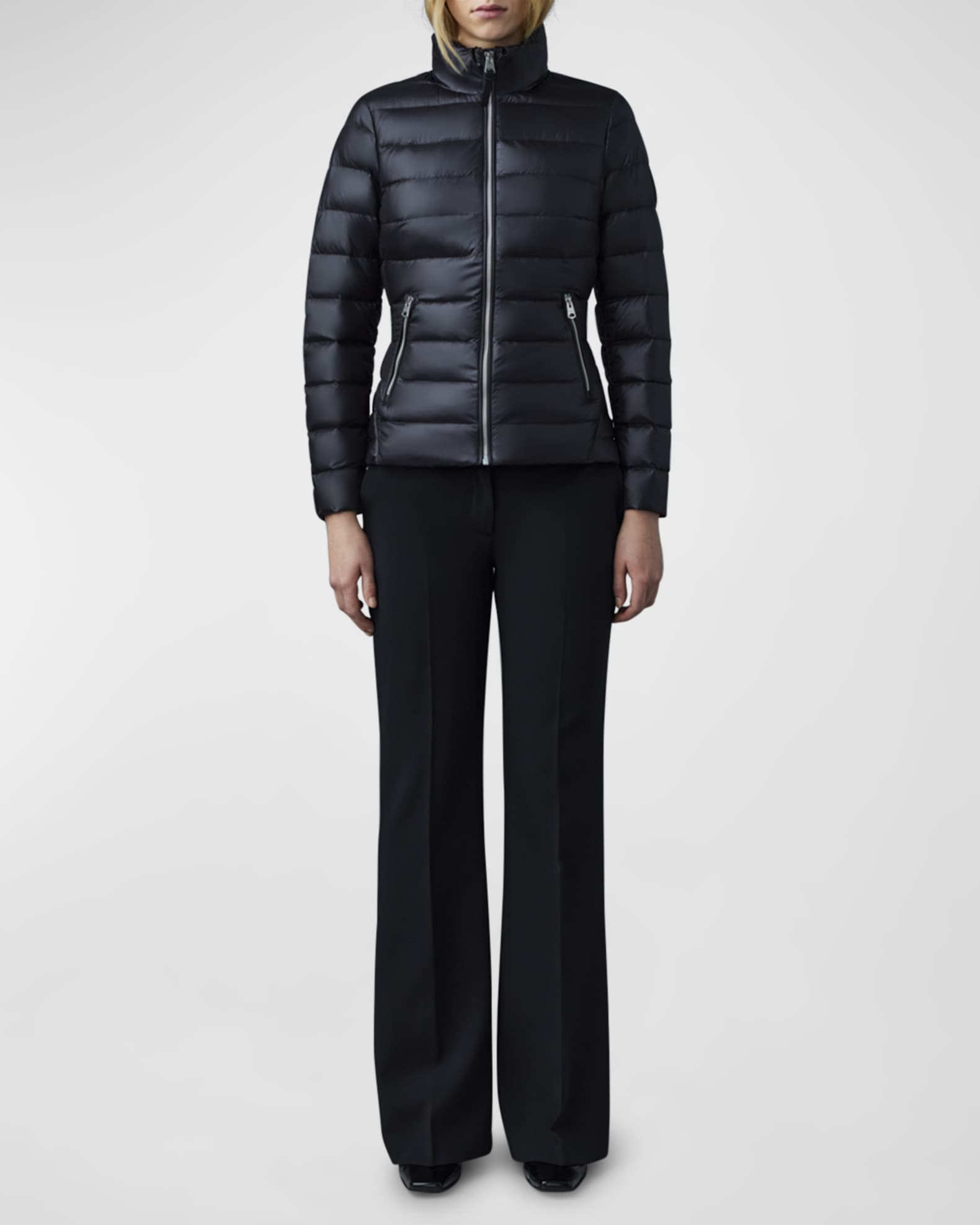 Mackage Davina Recycled Down Tailored Puffer Jacket | Neiman Marcus